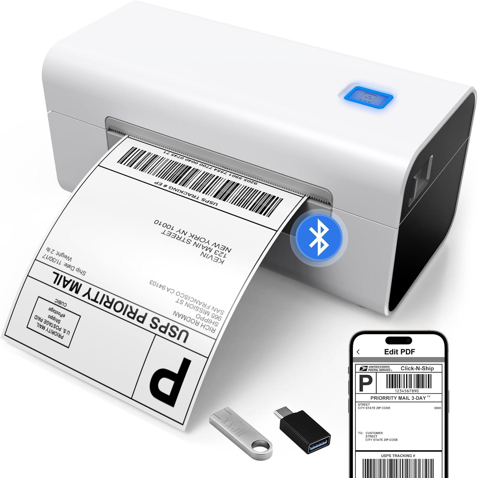 Amazon.com : vretti Wi-Fi Thermal Label Printer - Wireless Shipping ...