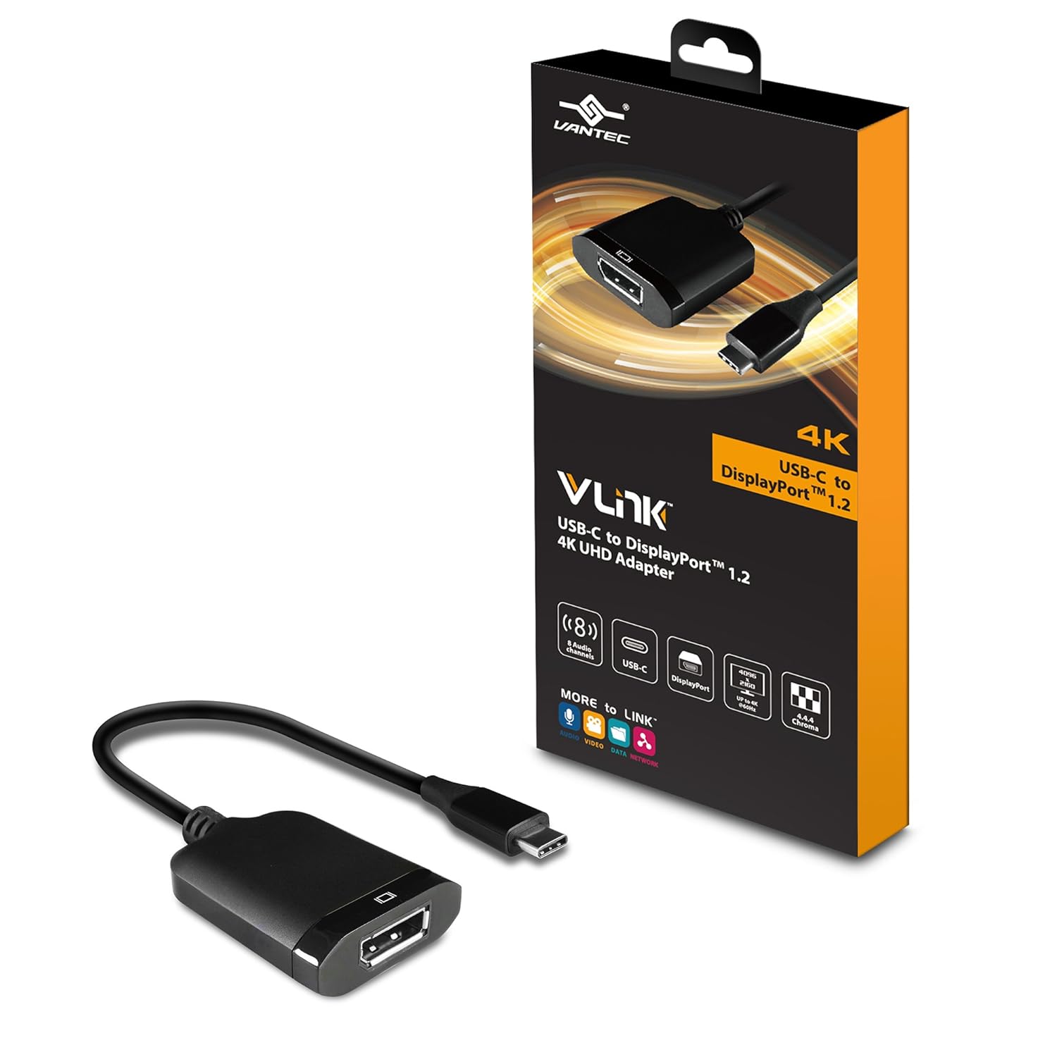 Vantec Vlink Usb-C to DisplayPort 1.2 4K/60Hz Video Converter (CB ...