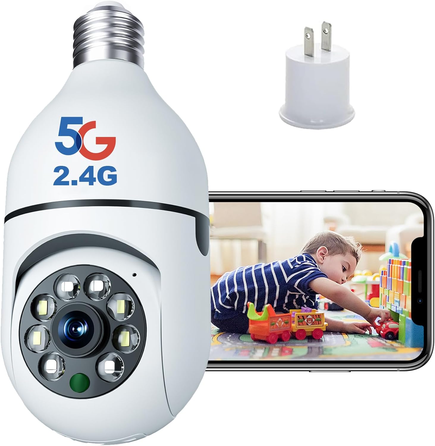 Amazon.com : RKK 4MP Light Bulb Security Camera Wireless Outdoor Camera ...