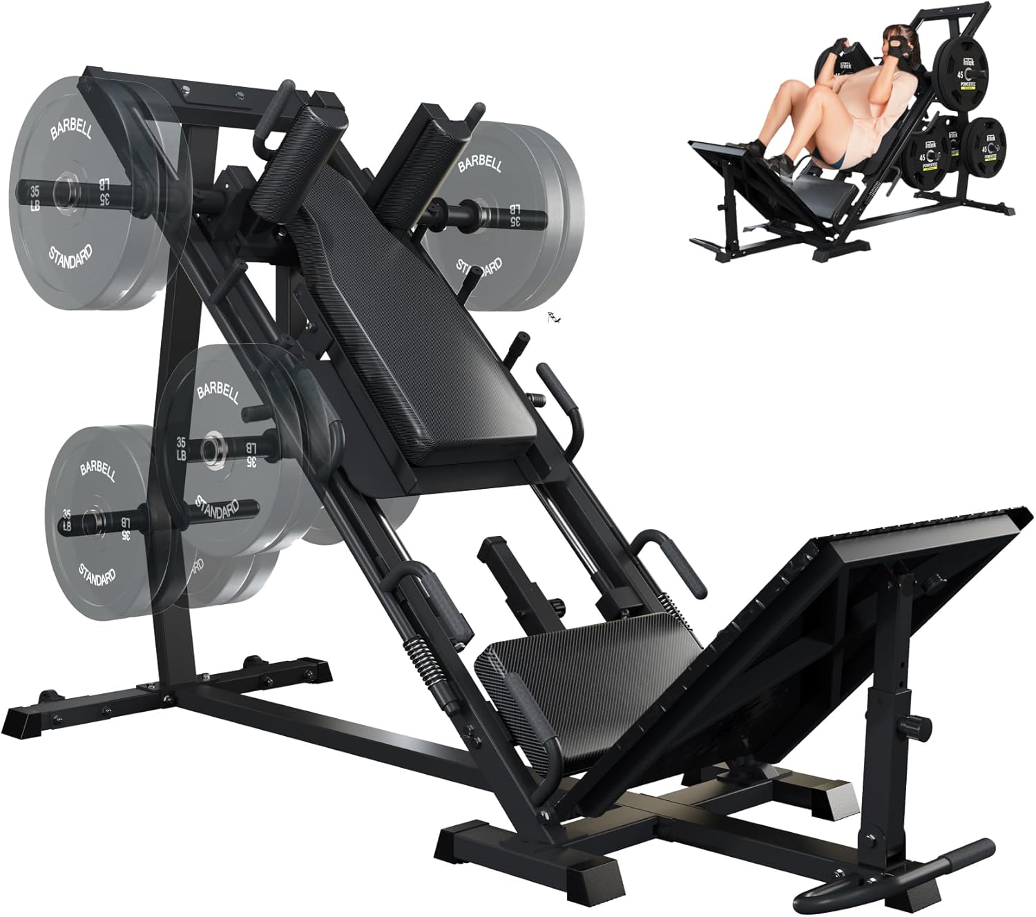 Leg Press & Hack Squat Machine Combo - Adjustable Australia | Ubuy