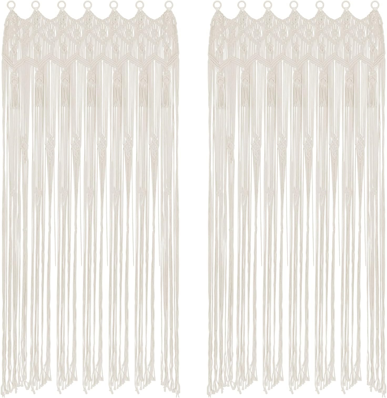 Amazon.com: Macrame Wall Hanging Nature Cotton Doorway Curtains Macrame ...