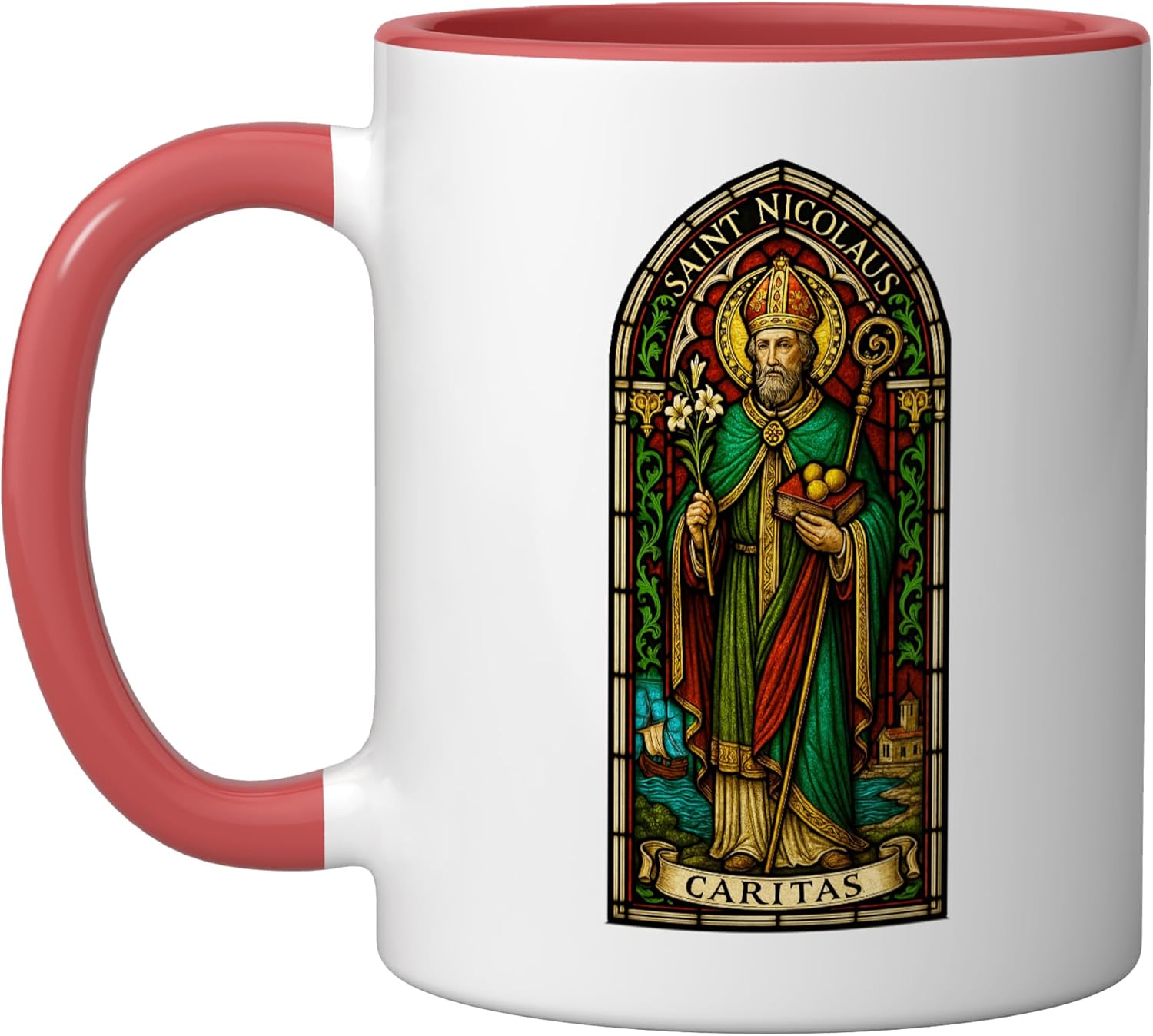 Amazon.com | Saint Nicolaus St Nicholas Catholic Religious Ceramic Mug ...