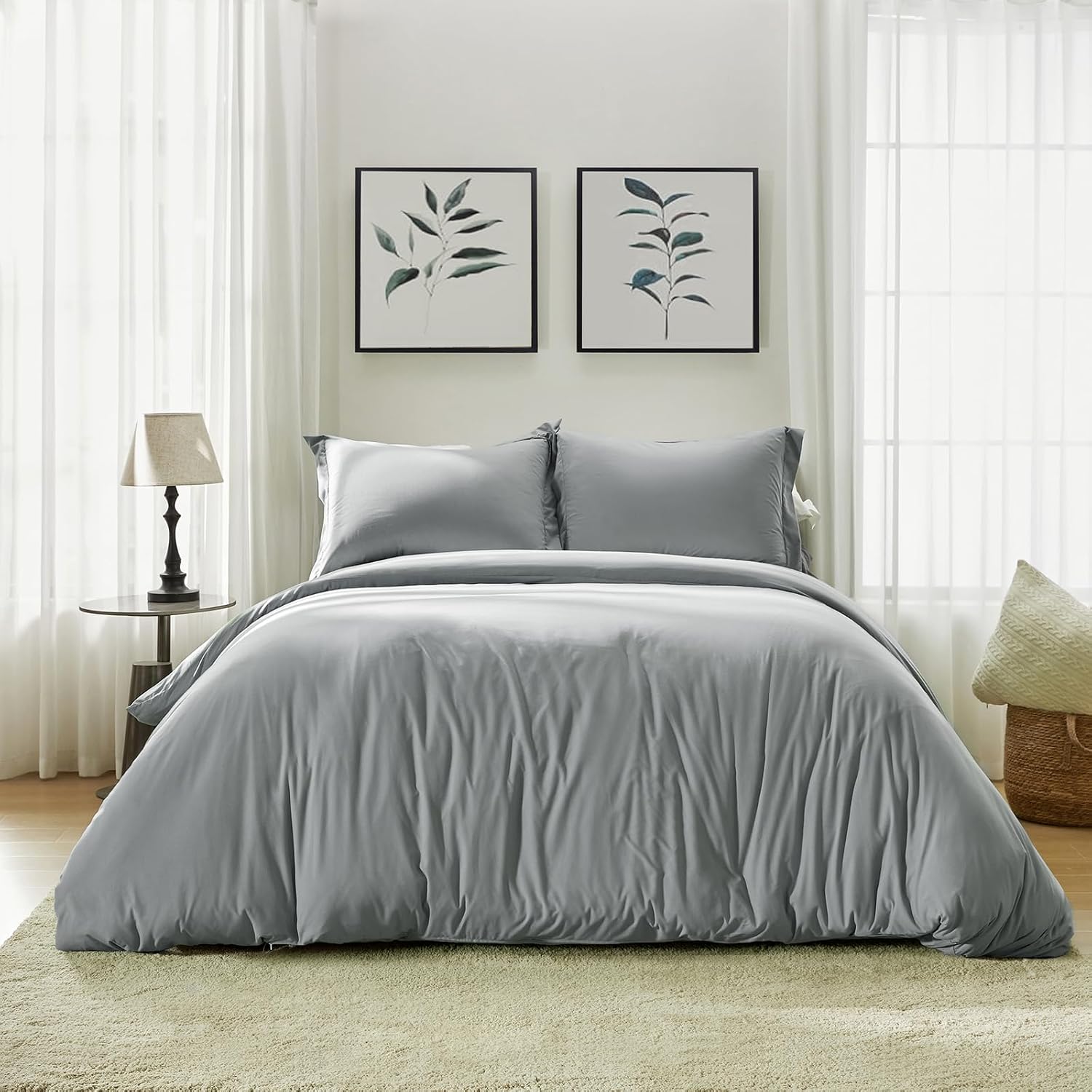 Amazon.com: TINA'S HOME Duvet Cover Queen Size - Quick Dry Cooling ...