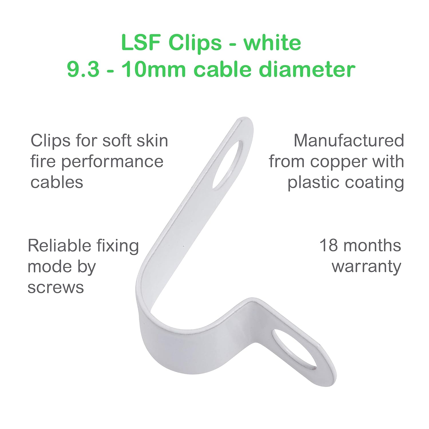 Schneider Electric Tower – LSF Cable Clips, Low Smoke & Fume Clips, 9.3 ...