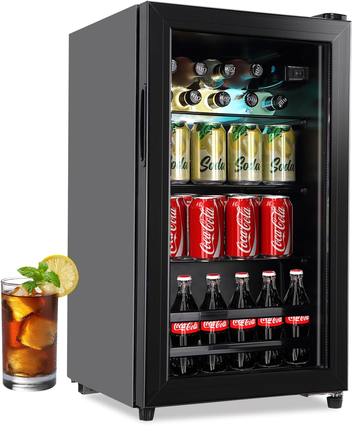 Amazon.com: KUPPET 120-Can Beverage Cooler and Refrigerator, Small Mini ...