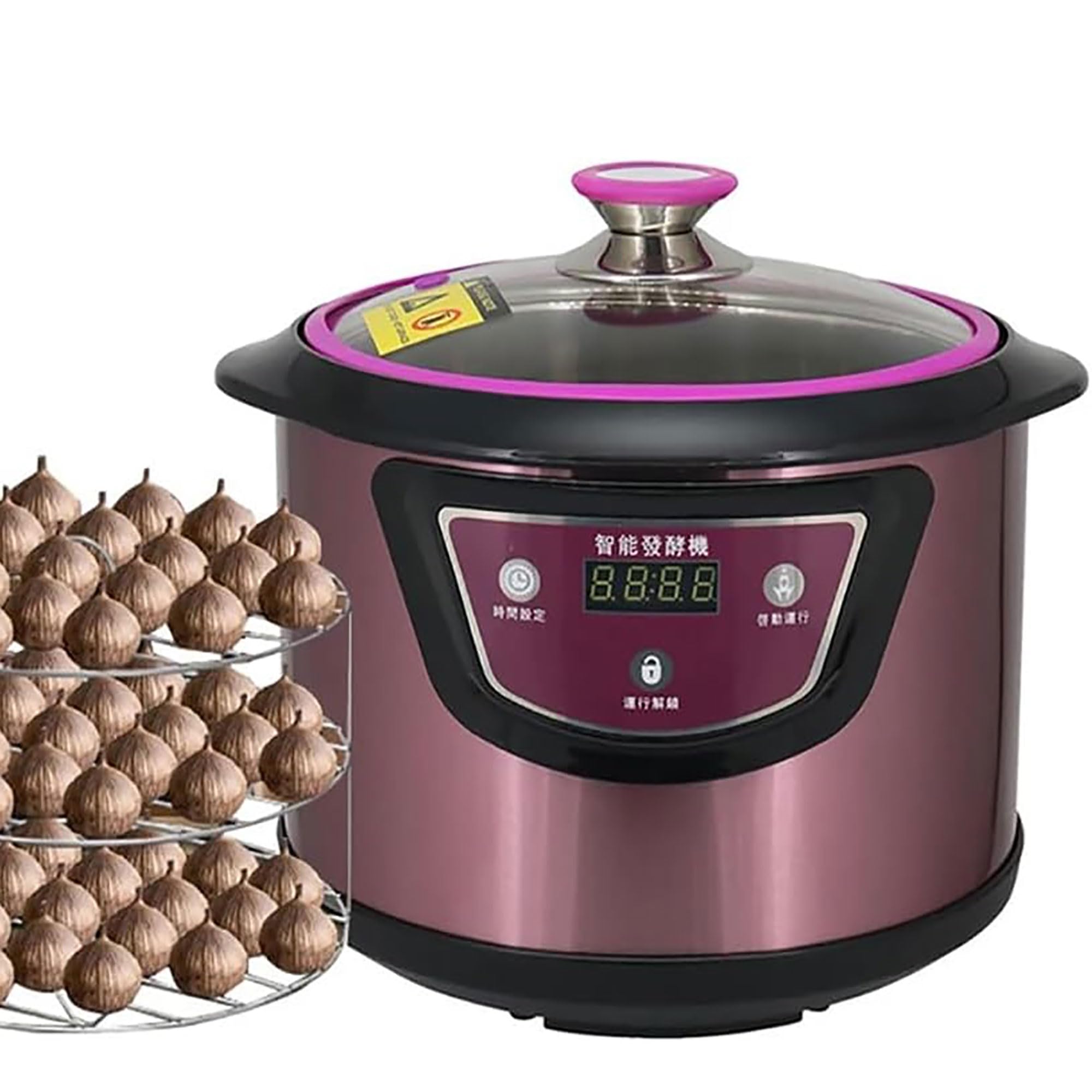 Amazon | 6L大容量 黒ニンニク製造器多機能 全自動恒温 煮込み機能 黒にんにく発酵器 スマートタッチコントロールは均一に加熱 黒にんにくメーカー ヨーグルト/納豆/キムチ/甘酒/自作 ...