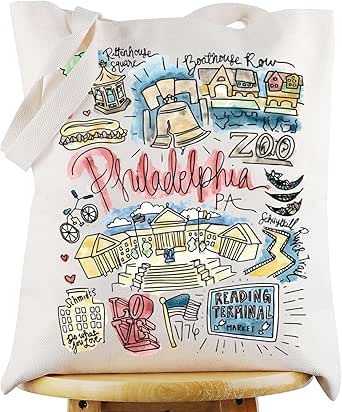 Amazon.com: G2TUP Philadelphia Travel Tote Bag Philadelphia Souvenir ...