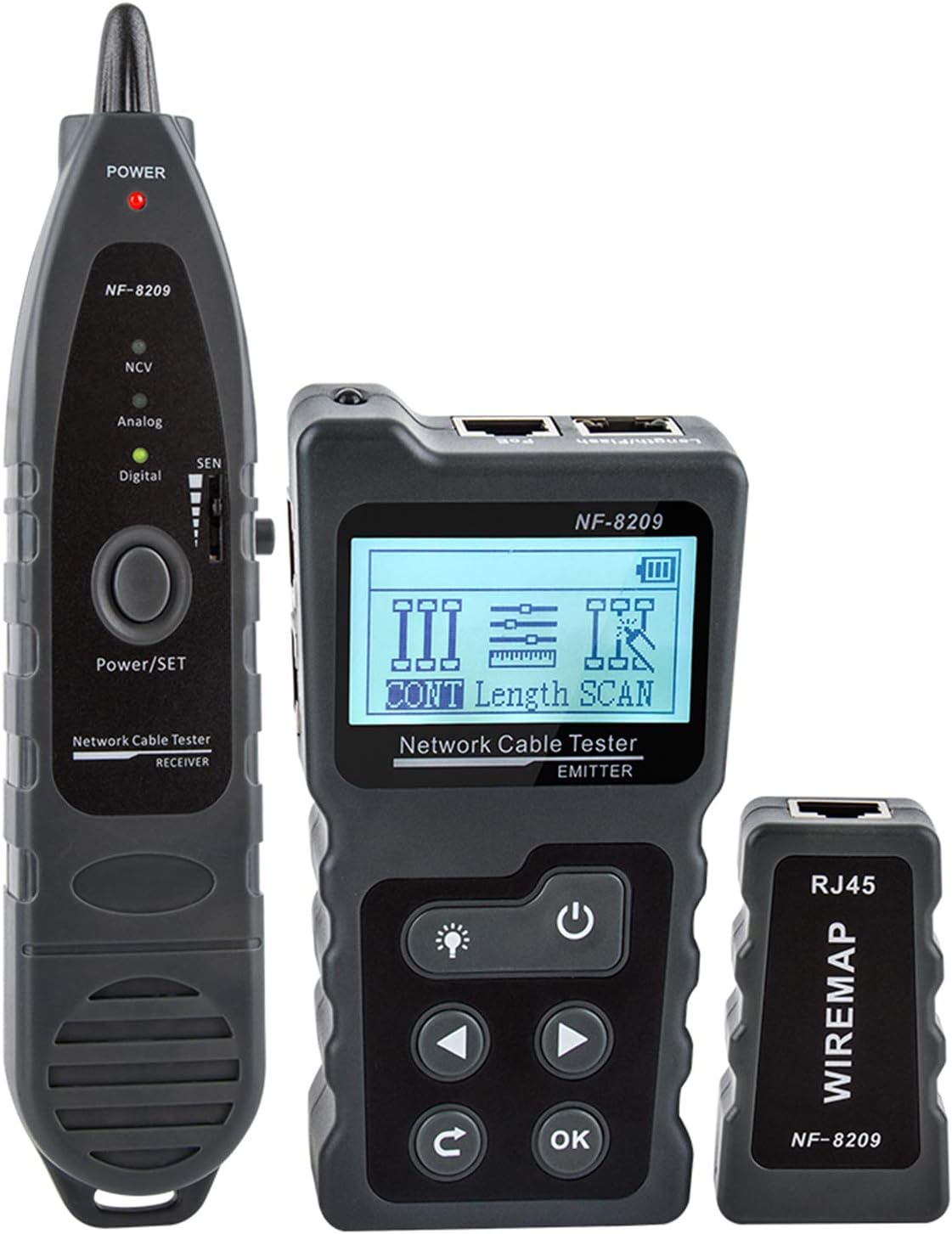 Eacam Cable Tester, Multi-functional LCD Network Cable Tester, Wire ...