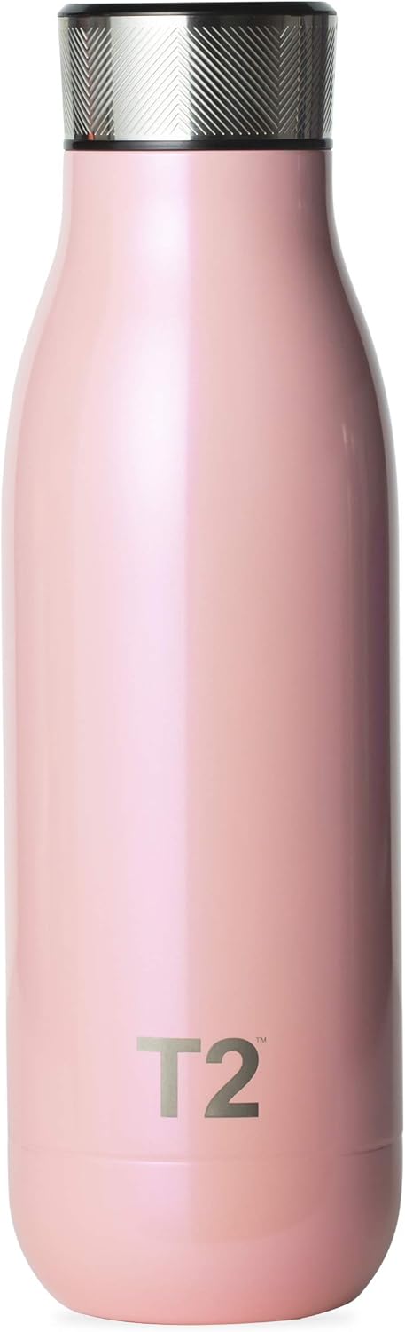 T2 Tea H999BU145 Insulated Flask with Stainless Steel Infuser, Pink ...