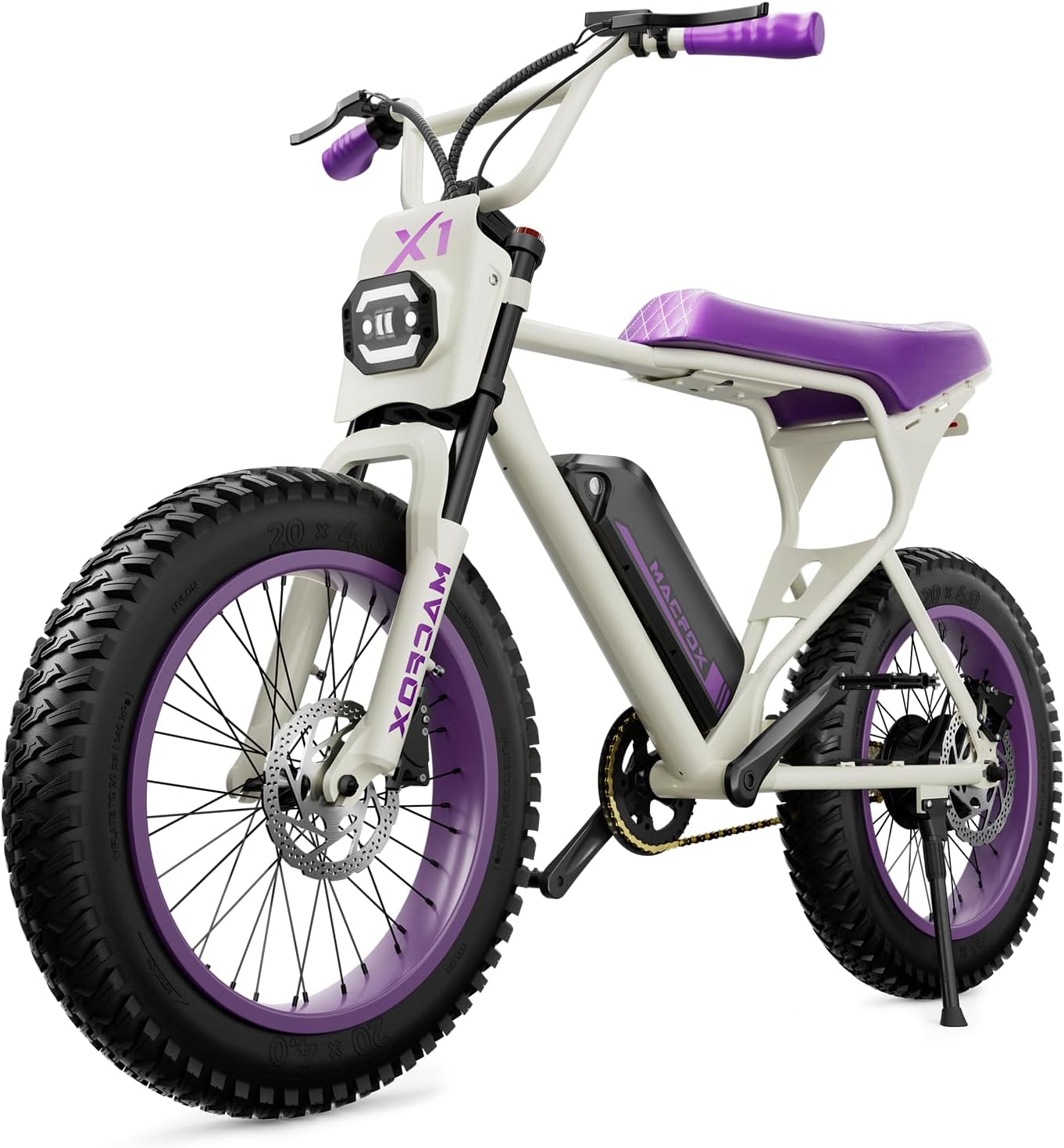 Amazon.com : MACFOX Newest X1S Electric Bike, Ebike 500W/48V/10.4Ah, 20" Fat Tire Electric ...