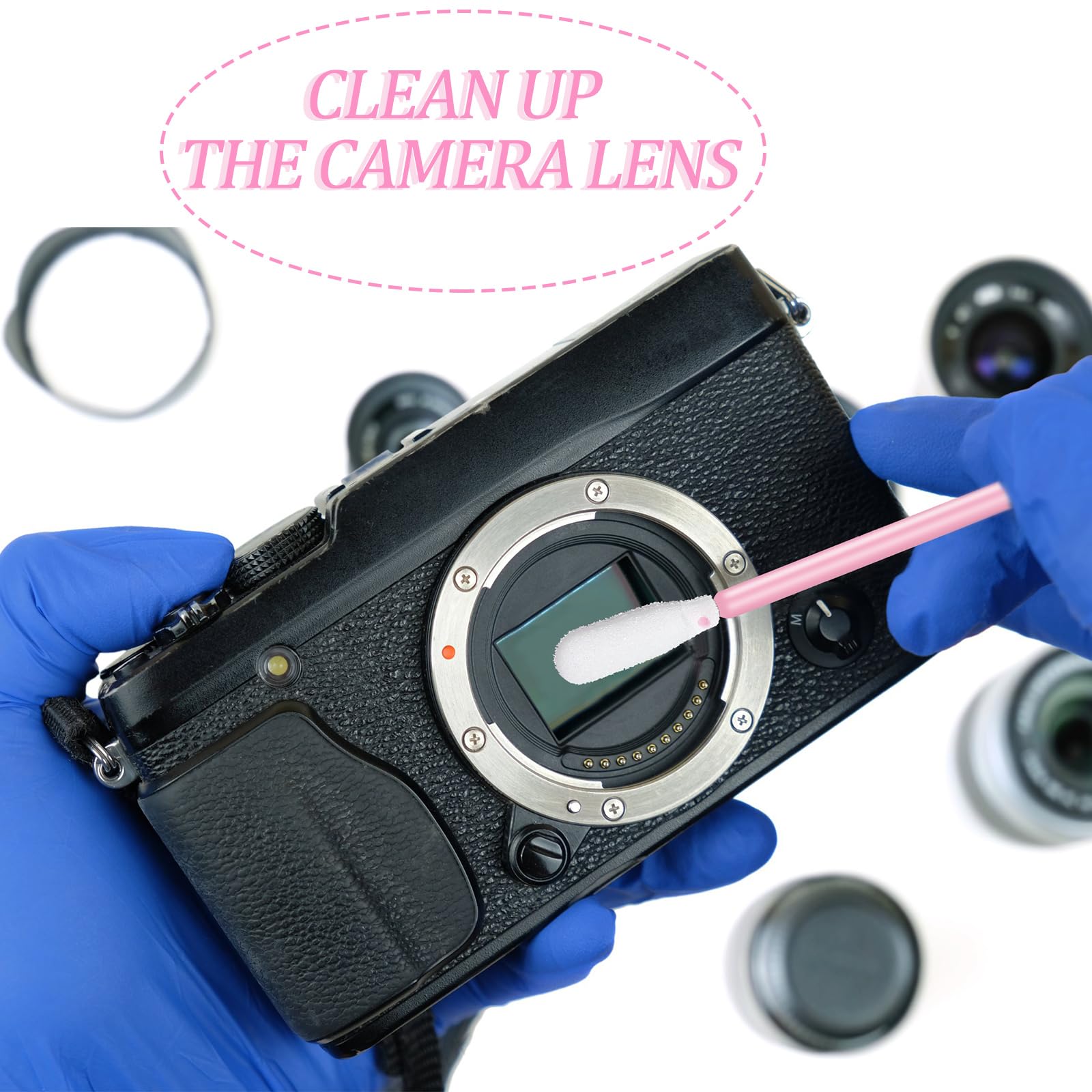 Snapklik.com : Chinco 200 Pieces Foam Swab Sponge Swab Foam Tips Sponge ...