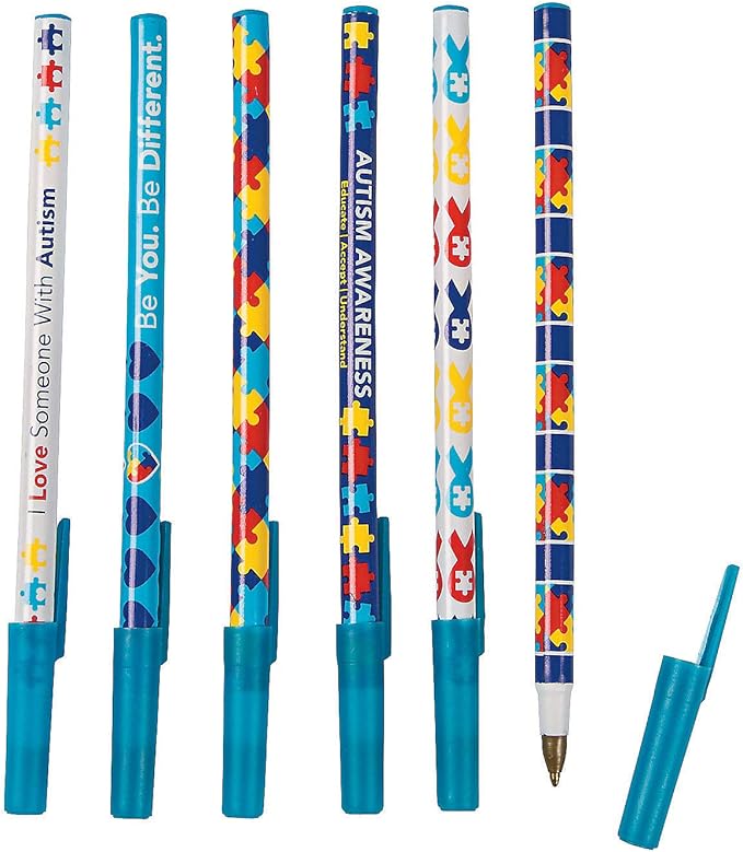 Amazon.com : Fun Express Autism Awareness Pens (72 bulk pen assortment ...