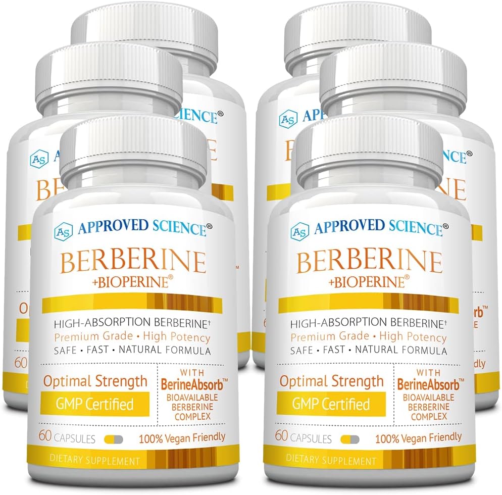 Amazon.com: Approved Science Berberine - with BioPerine - 1000 mg High ...