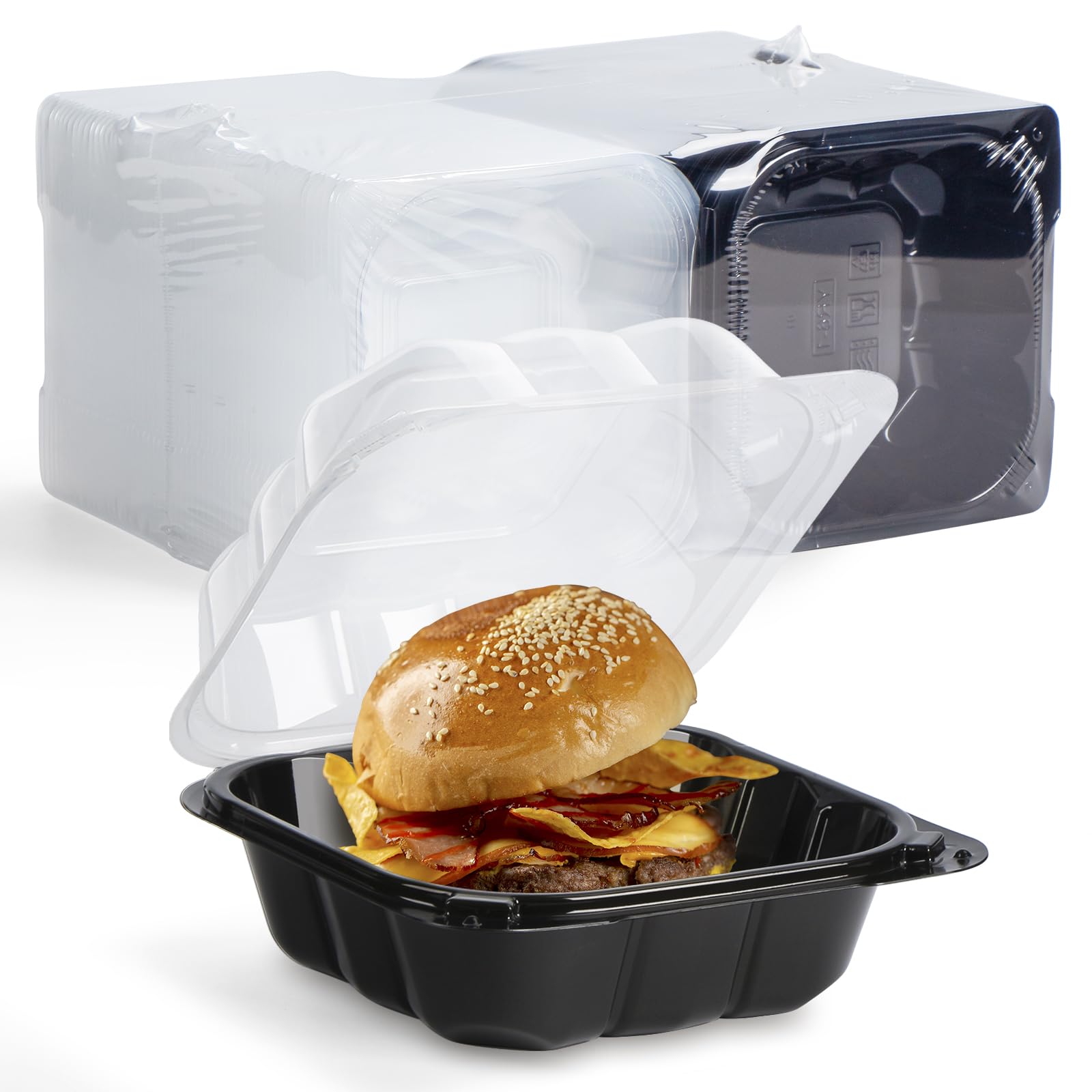Snapklik.com : Plastic Containers 6" 17 Oz 55 Pack - Reusable Crystal ...