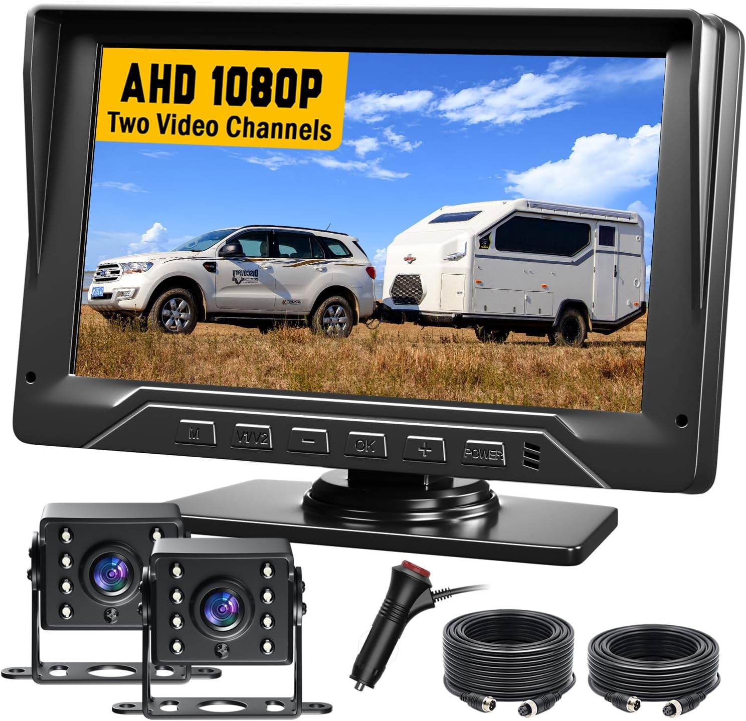 Amazon.com: Dual RV Backup Camera Plug and Play, 7'' Backup Camera for ...