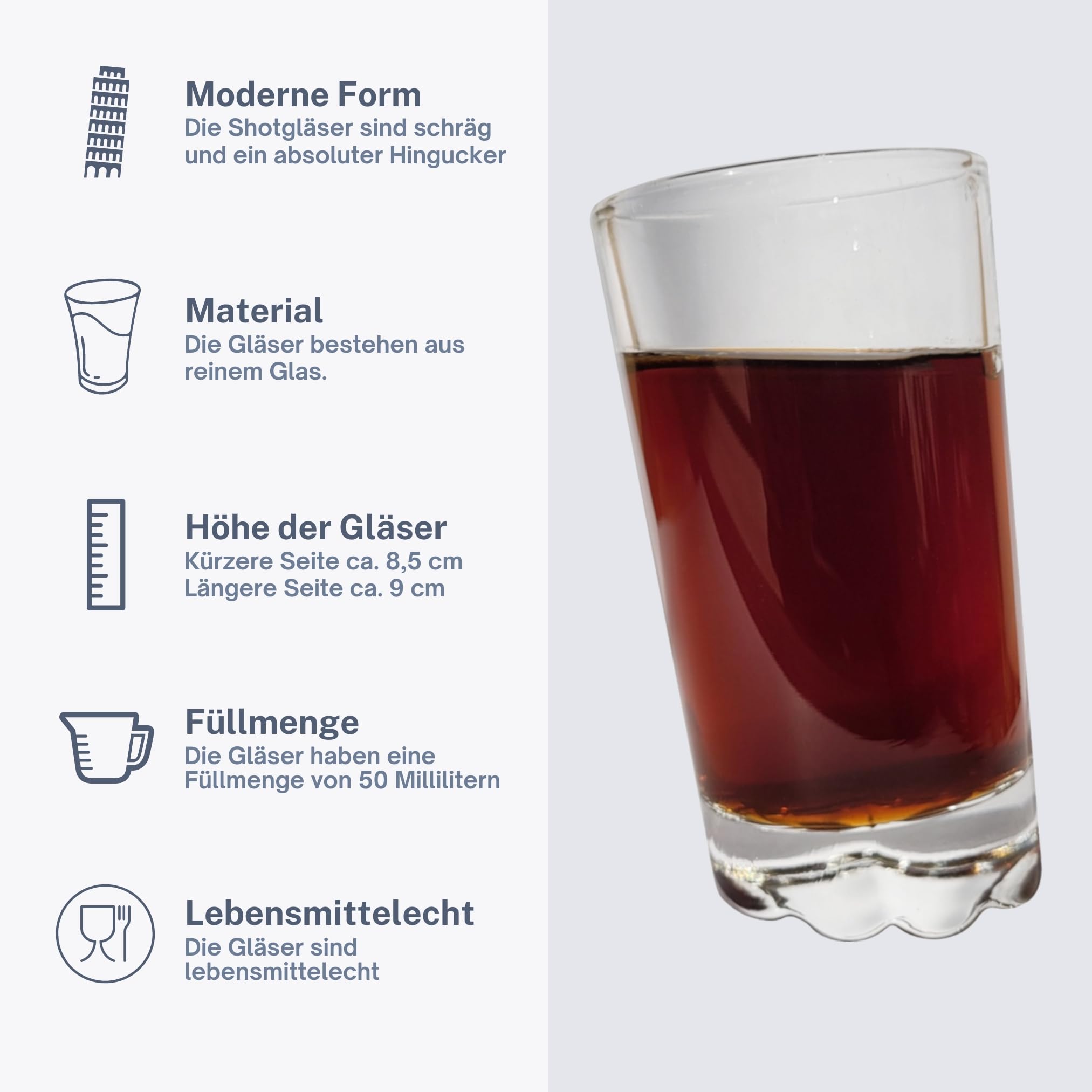 Provance 12 x Pisa Shot Glasses 50ml Tequila Schnapps Grain Grappa ...