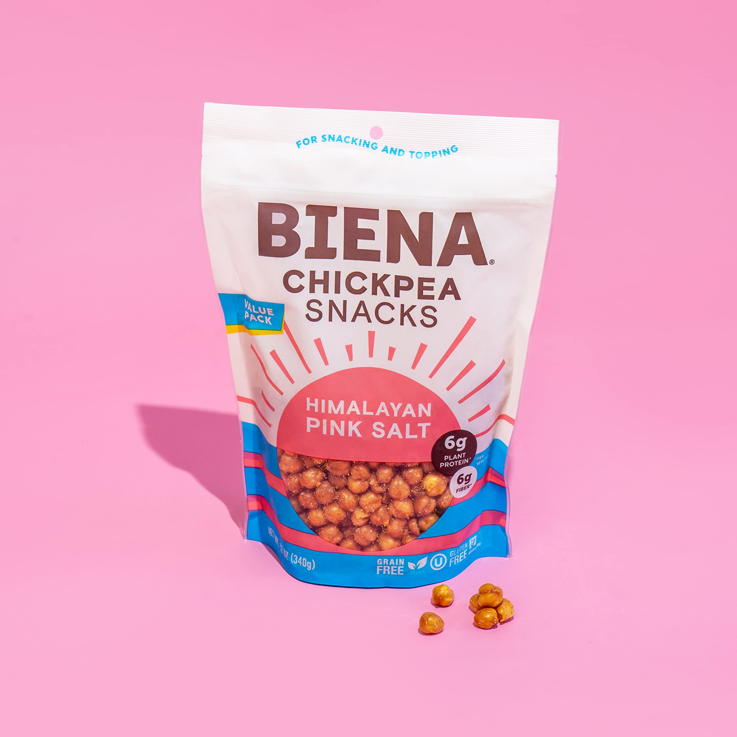 Snapklik.com : BIENA Roasted Chickpea Snacks Himalayan Salt, 1 Value ...