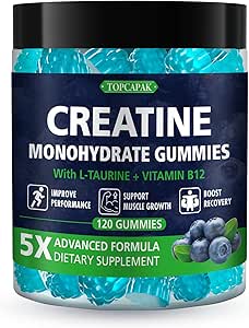 Amazon.com: TOPCAPAK Creatine Monohydrate Gummies for Men & Women ...