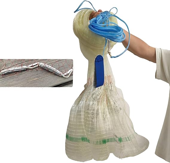 Lawaia Cast Nets Hand Throwing Fish Net with Lead Pendant Fishing Cast ...