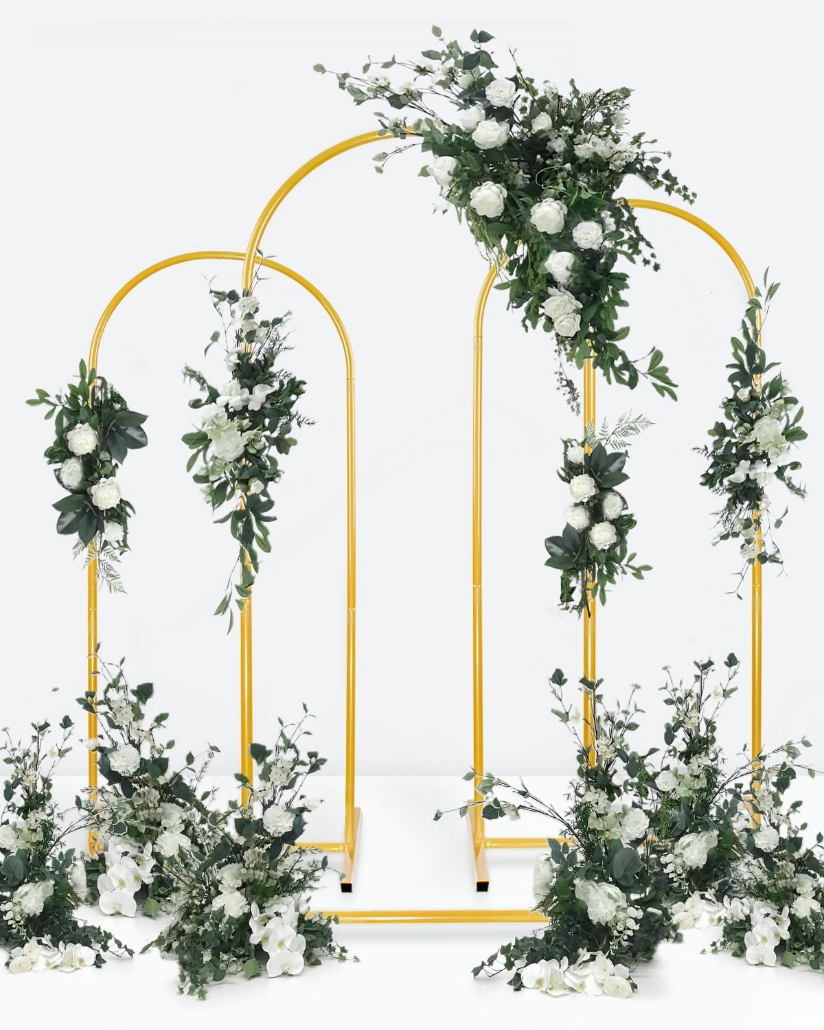Amazon.com : MoYohos Metal Arch Backdrop Stand Gold Wedding Arch Stand ...