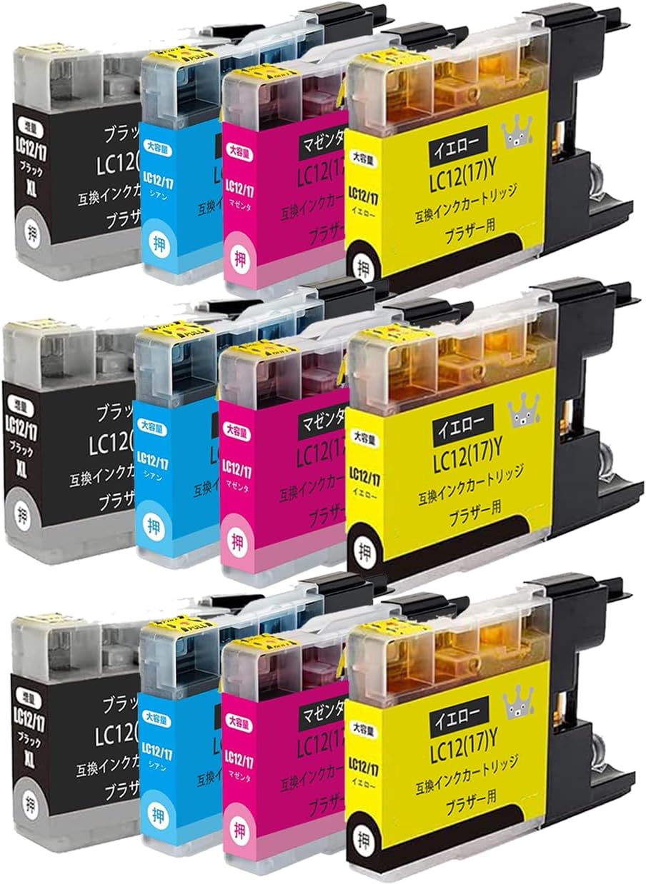 Amazon.co.jp: 【UNIQUE-INK】LC12（17）ブラザー 互換インクカートリッジLC12(17)-4CL【(12PK ...
