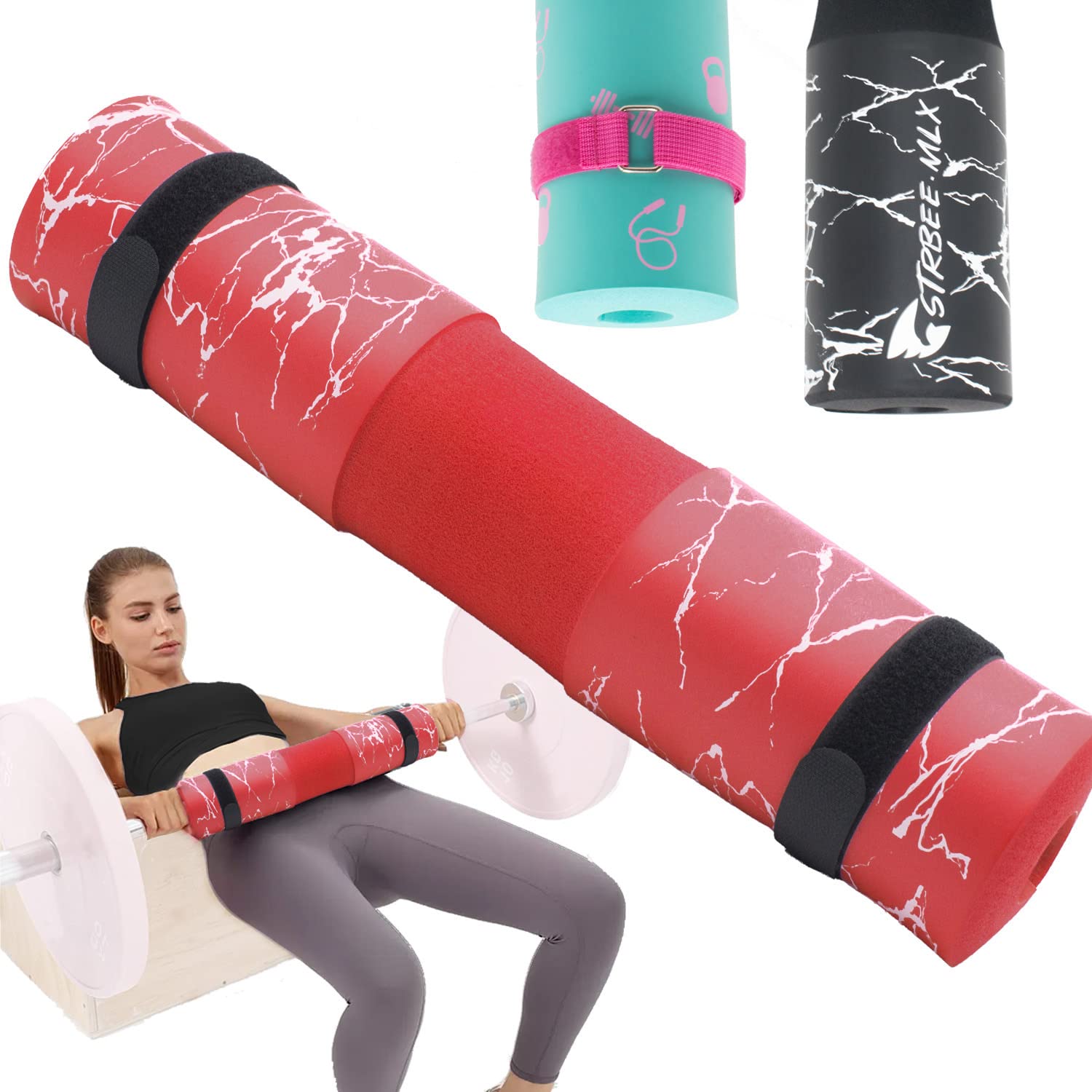 Barbell Pad Hip Thrust Pad Squat Pad Foam Sponge High Density Rebound ...