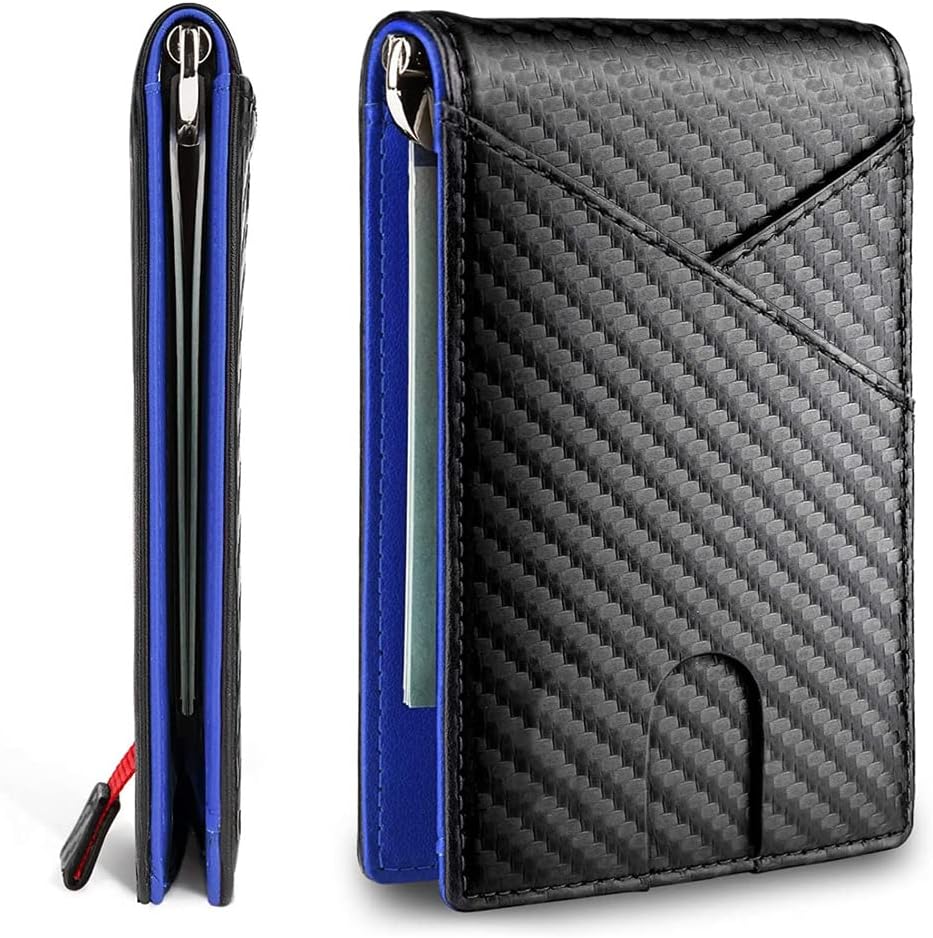 Cartera hombre clip, portafolios con clip de dinero RFID, elegante ...