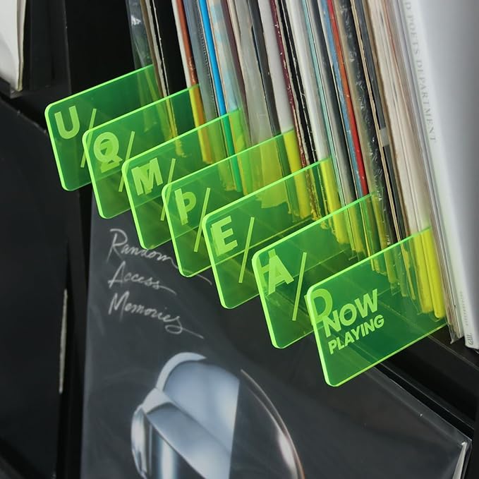 Amazon.com : Acrylic Vinyl Record Dividers: Fluorescent Records ...
