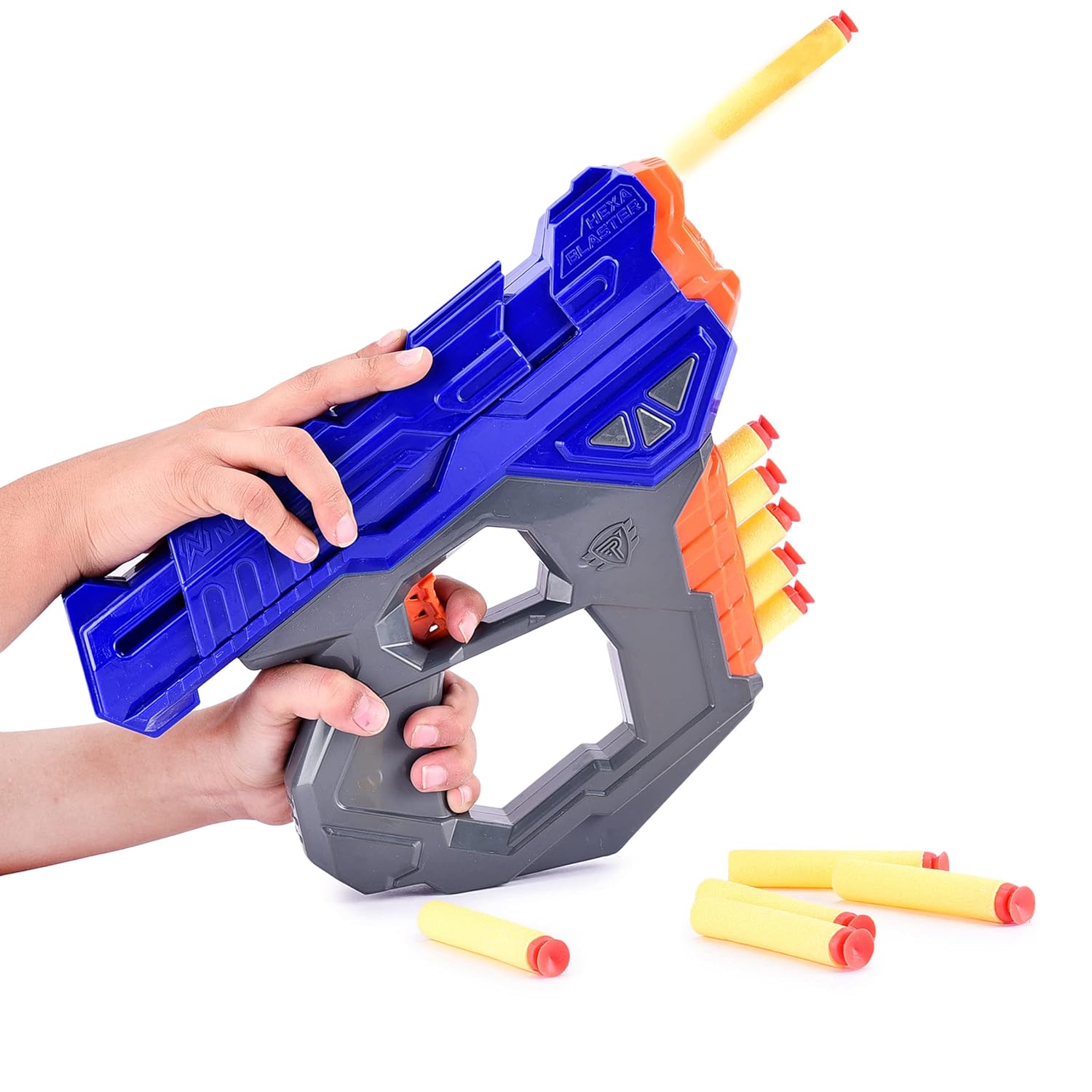 Webby Big Gun Toy with 10 Safe Soft Foam Bullets | Gun Toy for Kids ...
