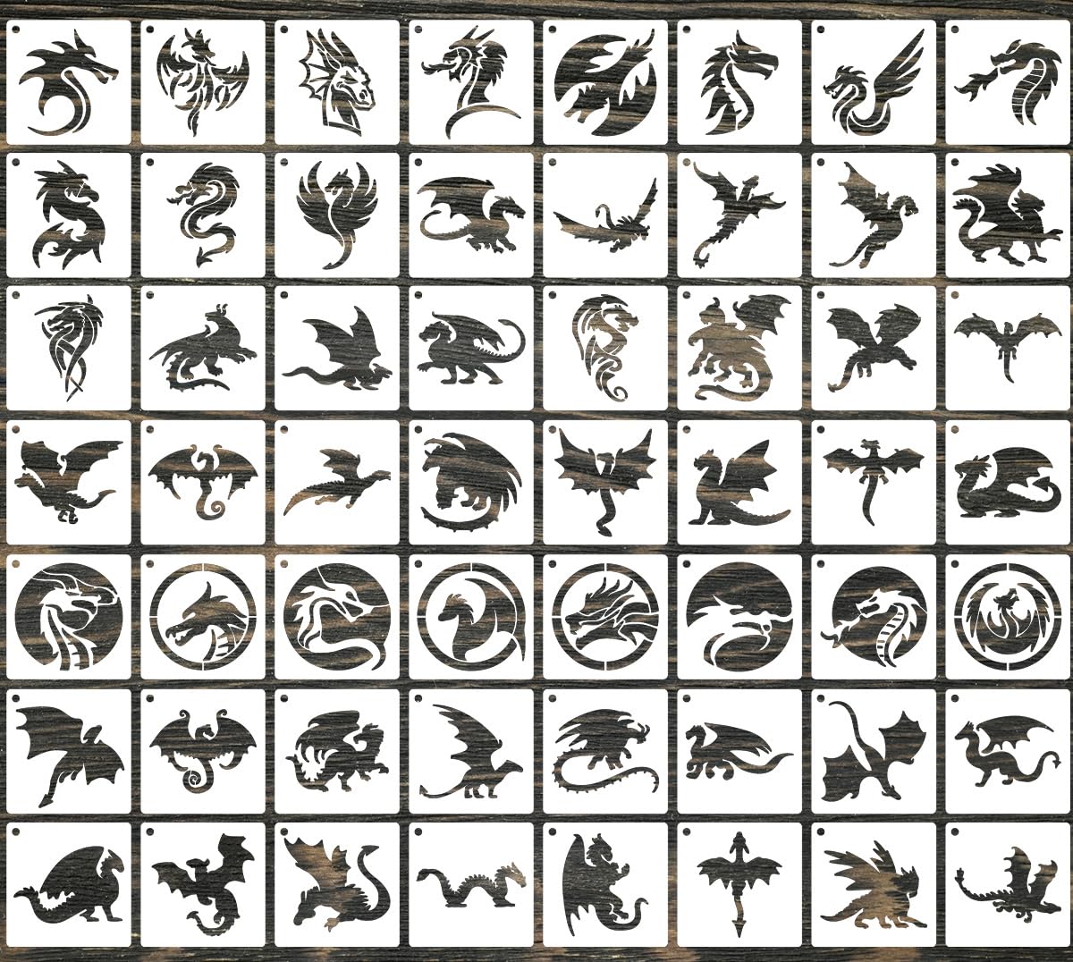 Snapklik.com : Dragon Stencils For Painting 3inch Reusable Dragon ...
