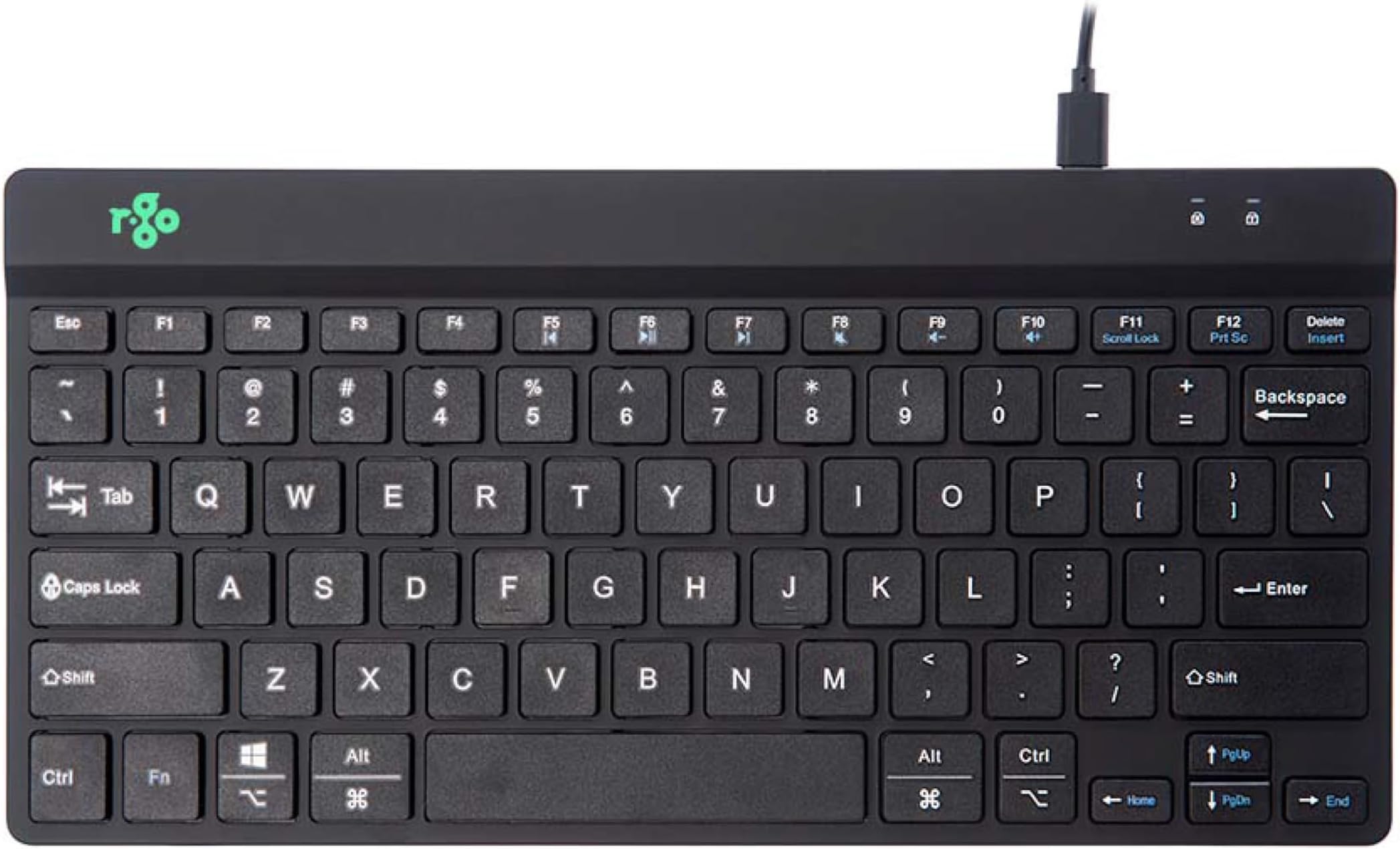 Amazon.com: R-Go Compact Keyboard, with Break Software, Ergonomic Flat ...