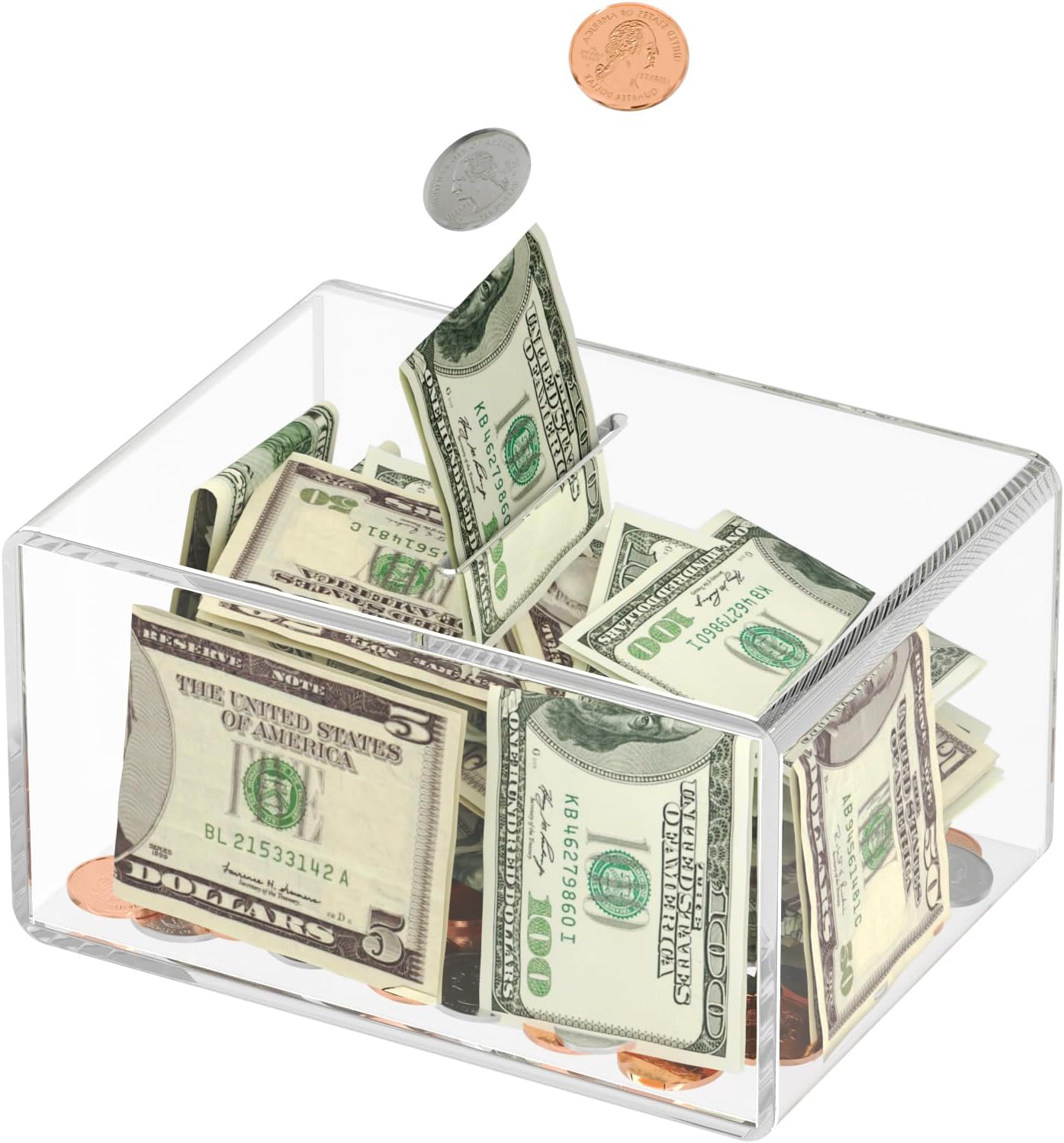 Amazon.com: 3 Pcs Clear Piggy Bank for Adults Kids Acrylic Piggy Bank ...