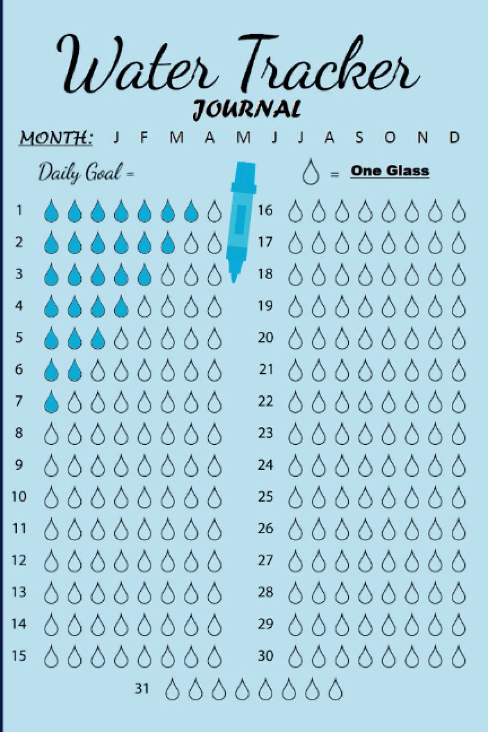 Water Tracker Journal: Track Your Daily Water Intake: Green, Emy ...