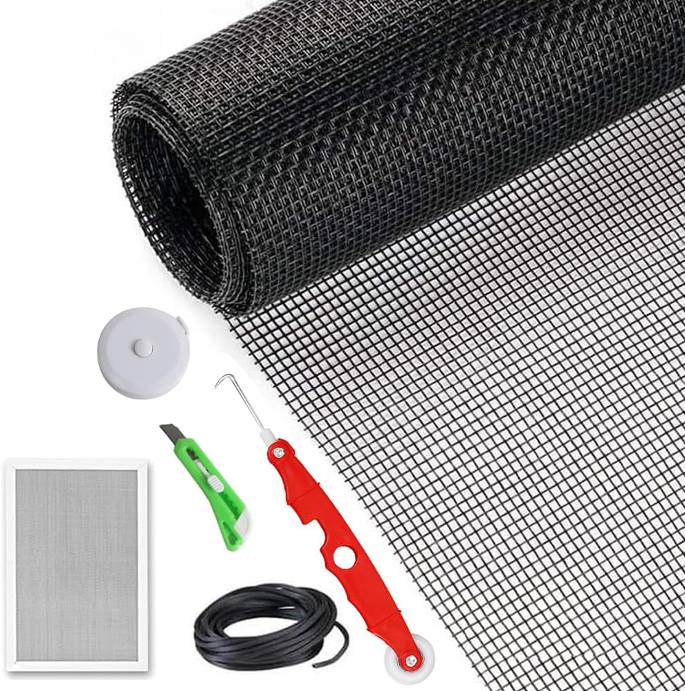 48"x118" Durable Window Screen Mesh, Fiberglass Window Net Screen ...