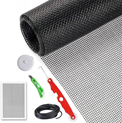 Window Screen Replacement Kit Width:48in Length:158 Fiberglass|Includes ...
