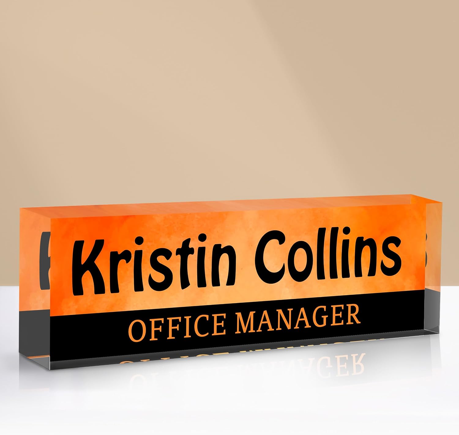 Amazon.com: Custom Name Plate for Desk, Acrylic Office Decor For Women ...