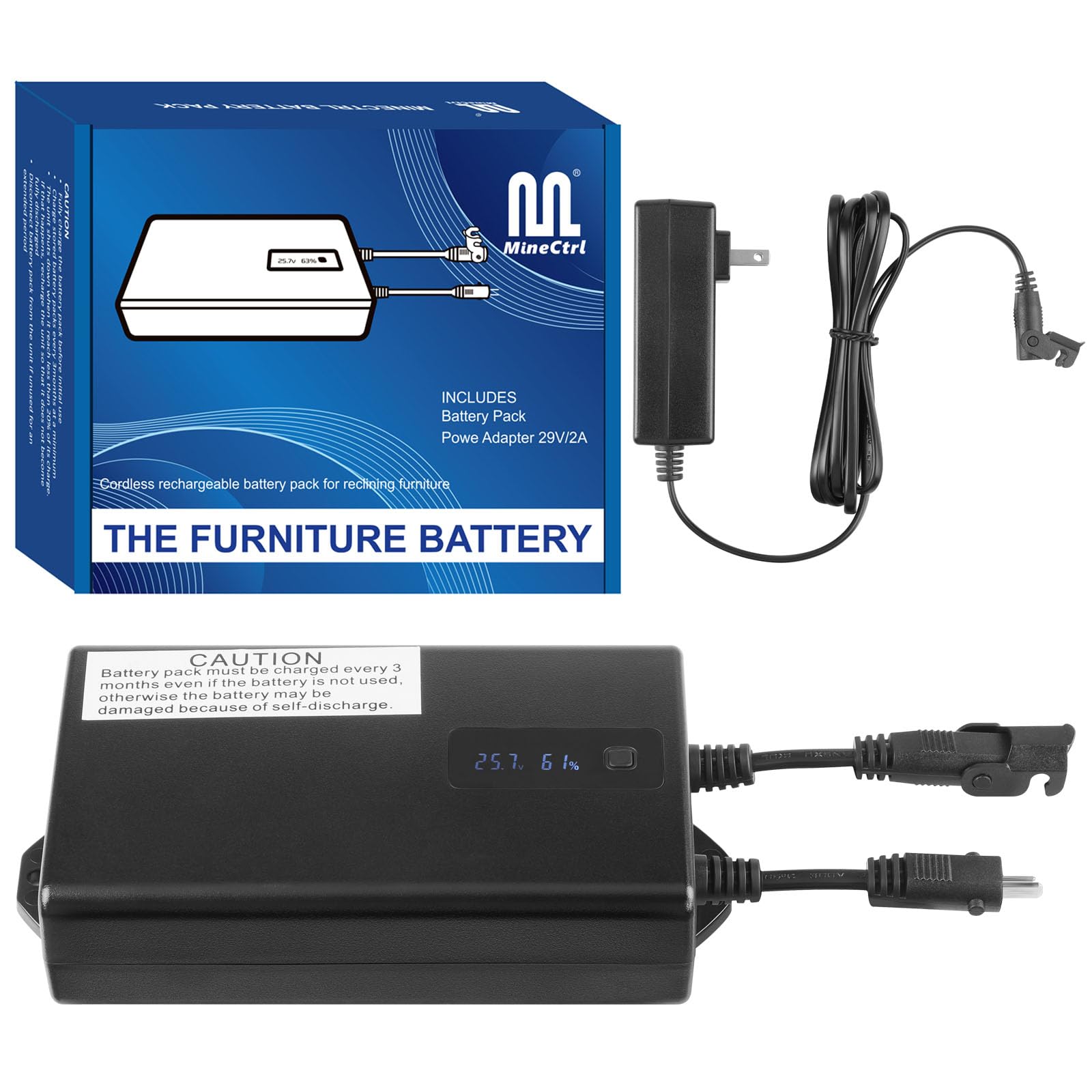 Amazon.com: Universal Battery Pack for Reclining Furniture with LCD ...