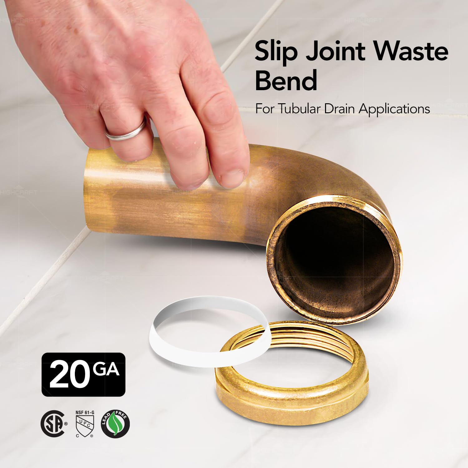 Snapklik.com : Flexcraft 2196-20 Slip Joint Waste Bend For Tubular ...