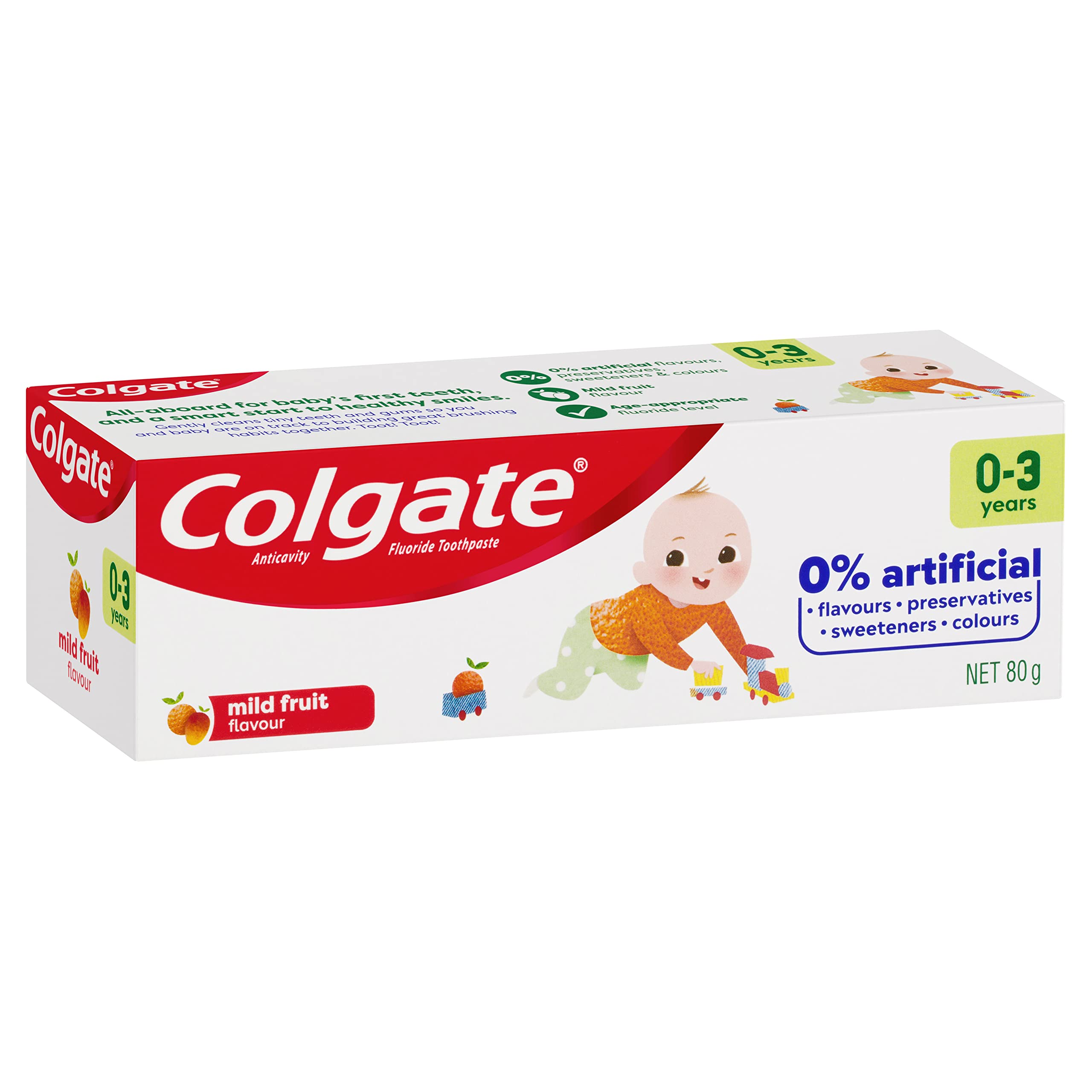 Colgate Kids Toothpaste 0-3 Years Mild Fruit Flavour Anticavity ...