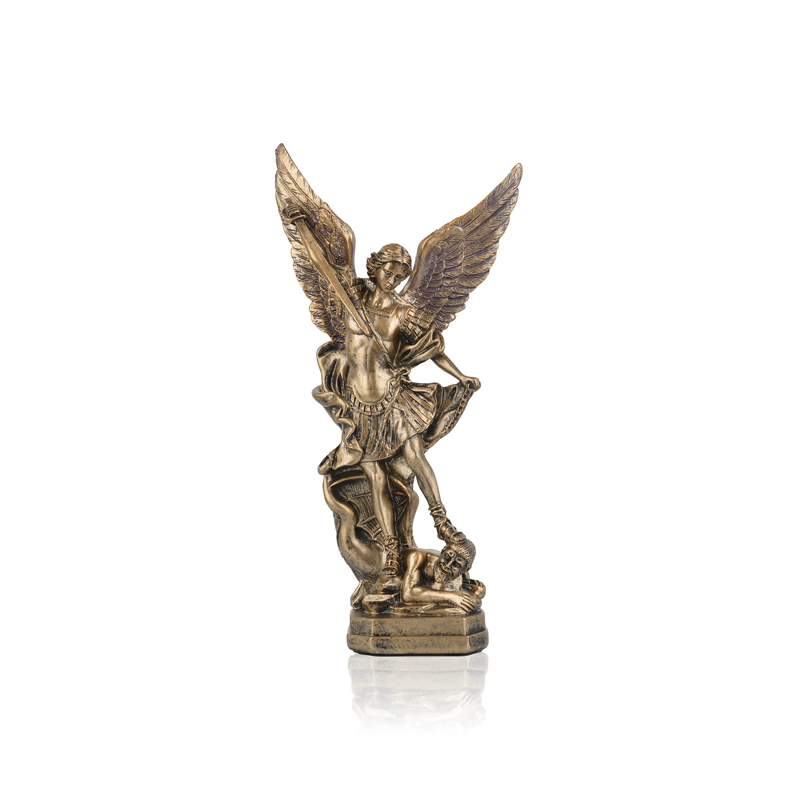 Buy Xinjiuding 12.4 Inch St. Michael Statue, San Miguel Arcangel Statue ...
