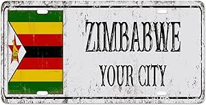 Amazon.com: Zimbabwe Vintage License Plate Personalized Custom City ...
