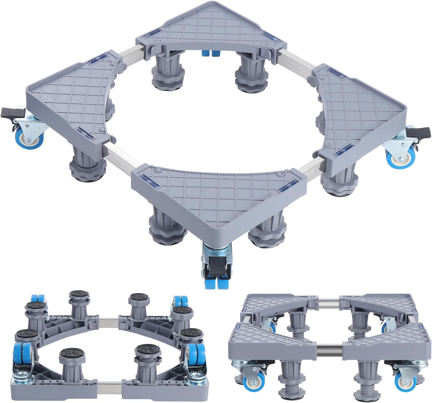 KEESIN Washing Machine Stand Base,8 Sturdy Feet And 4 Wheels Multi ...