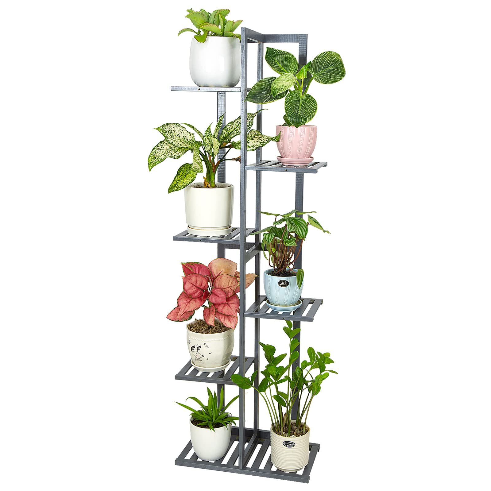 Gar-Life Bamboo Plant Stand for Indoor&Outdoor Plants 6 Tier 15.6 x 8.3 ...