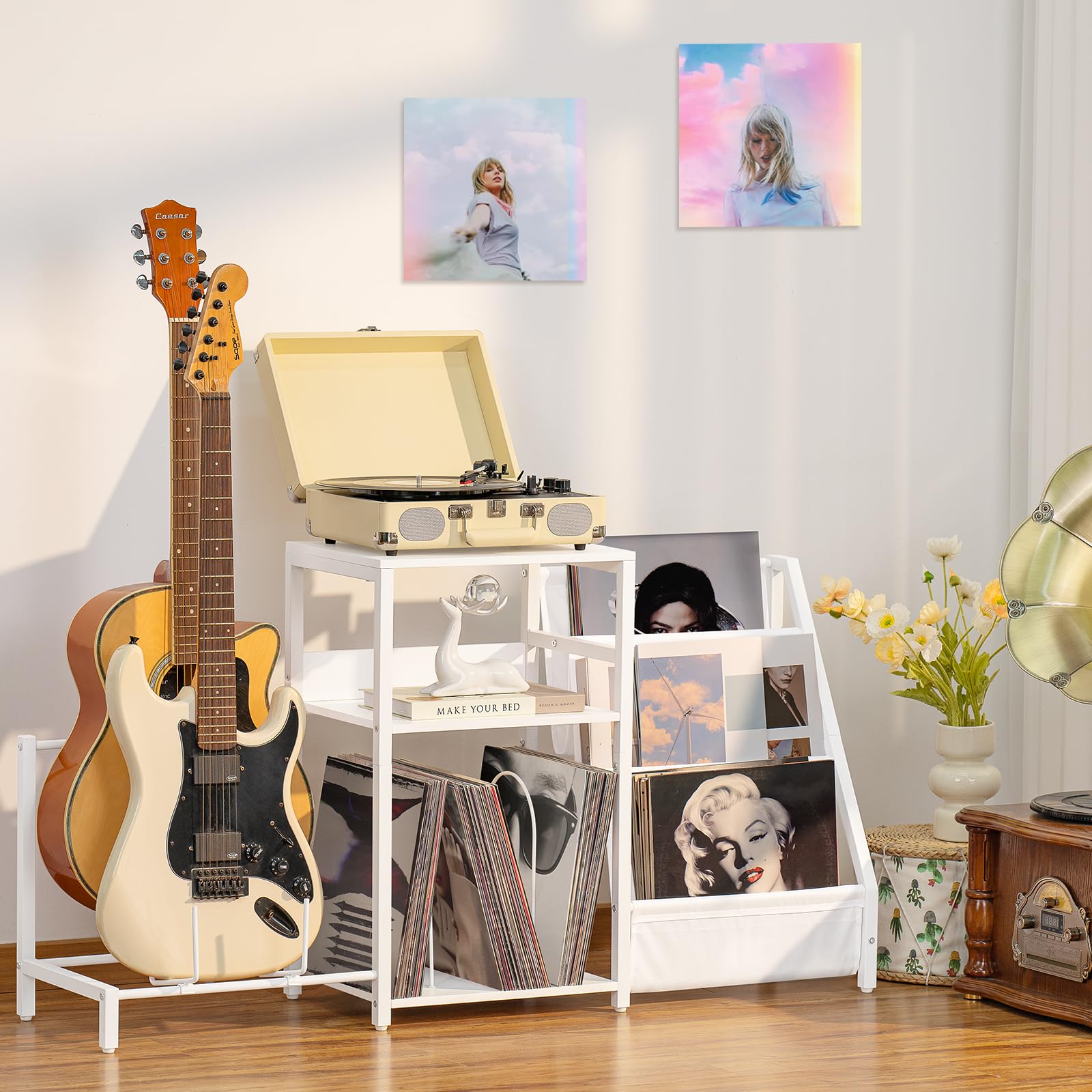 Snapklik.com : LELELINKY Record Player Table,Adjustable Guitar Stand ...