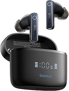 Amazon.com: Baseus Hybrid Active Noise Cancelling Wireless Earbuds ...