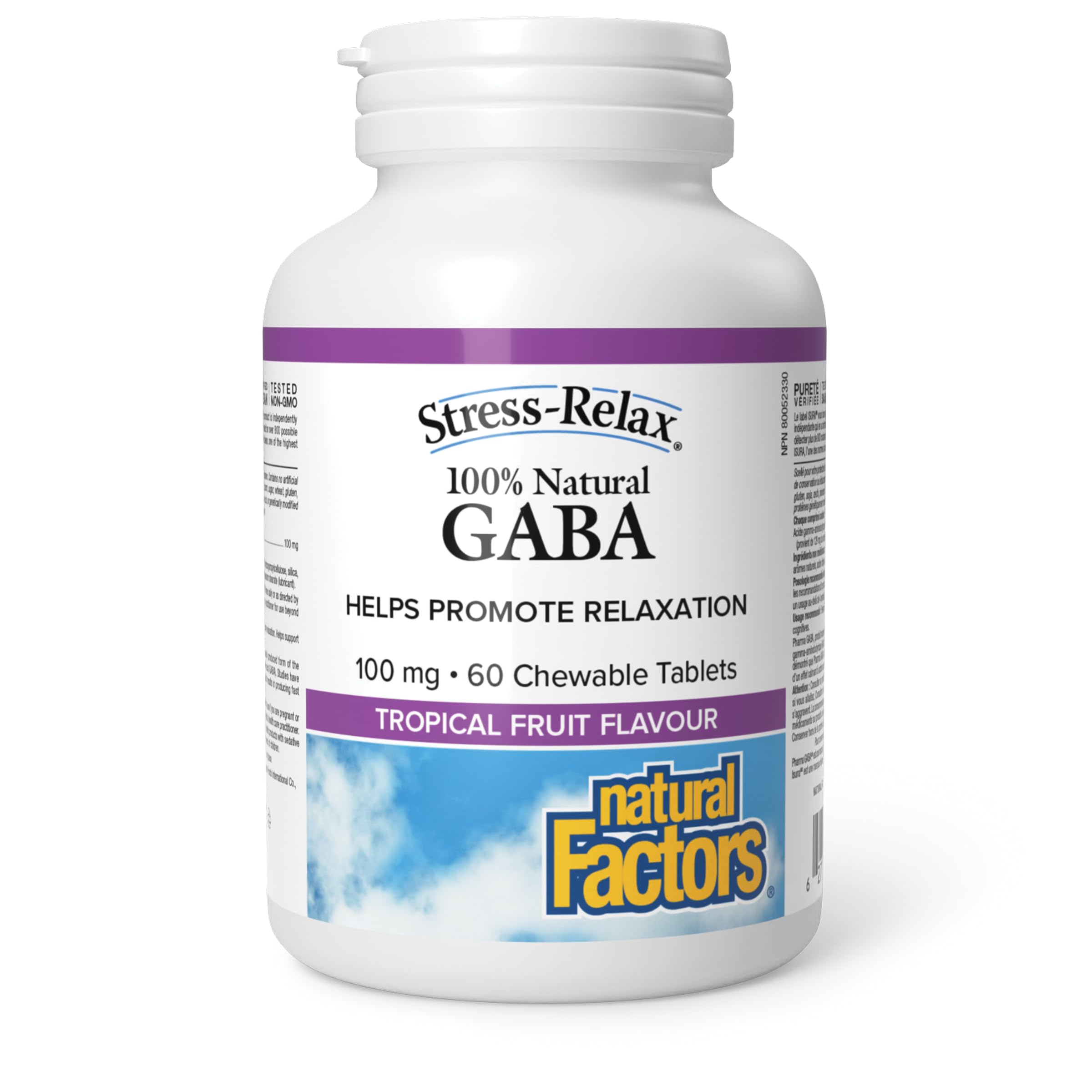 Natural Factors 100% Natural Pharma GABA®, Stress-Relax, 100 mg ...