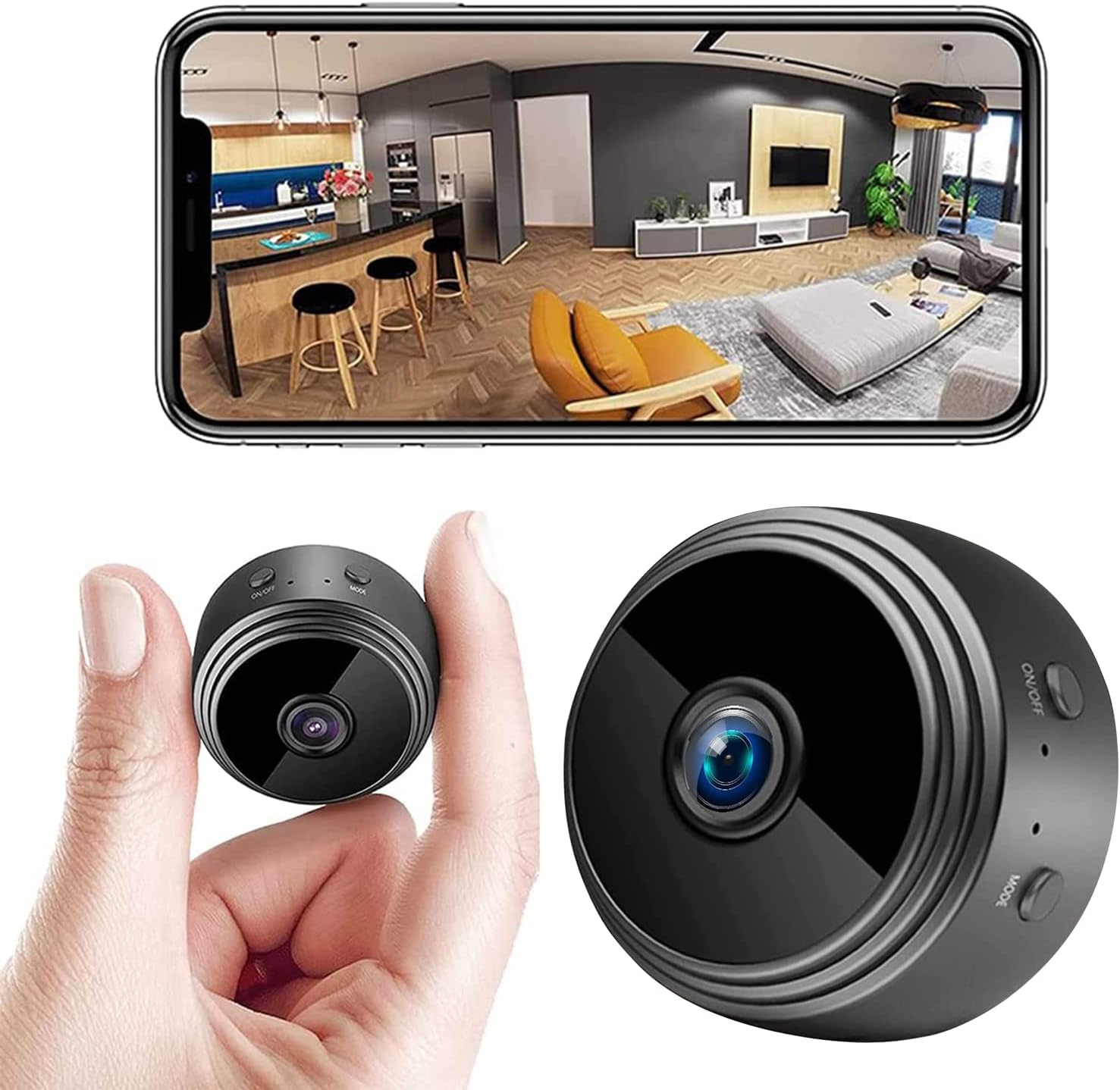 Telecamera Spia, 1080P HD Telecamera Nascosta Wifi Senza Fili ...