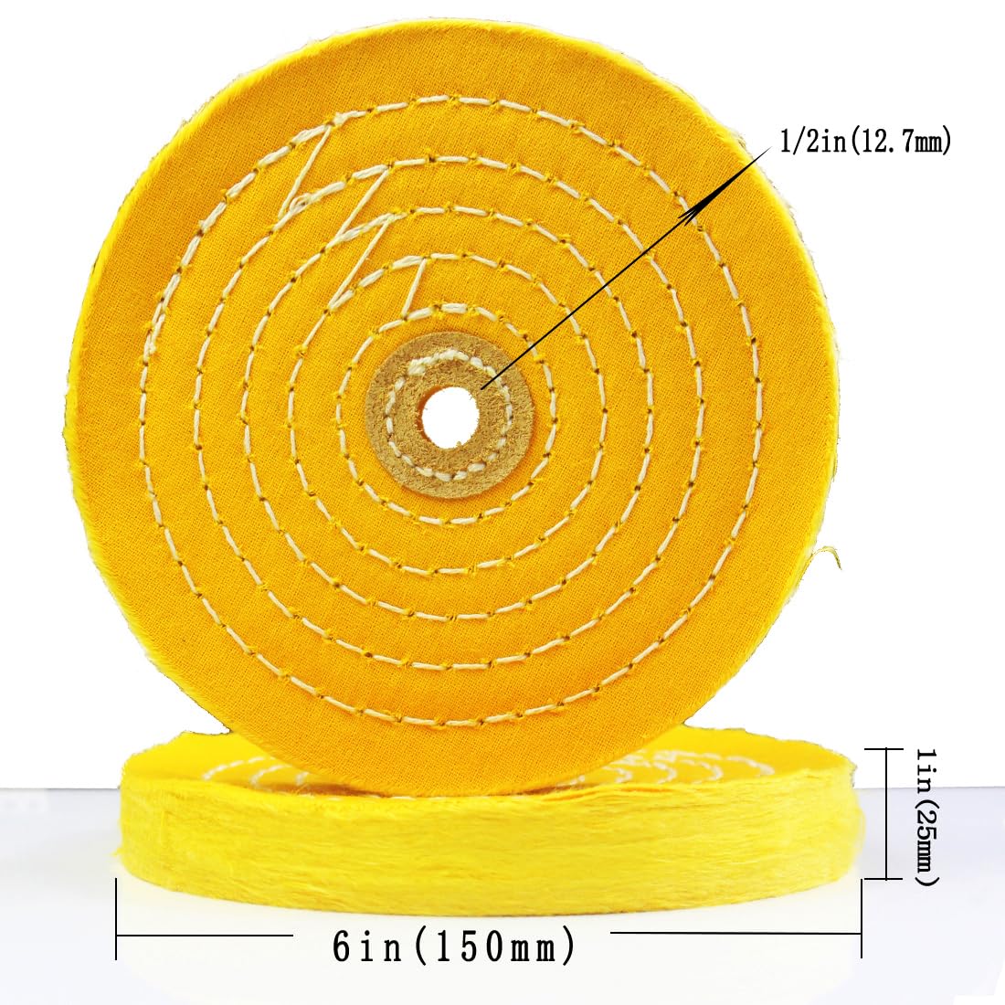 Snapklik.com : Luo Ke 6 55 Ply Cotton Buffing Wheel - 1/2 Arbor Medium ...