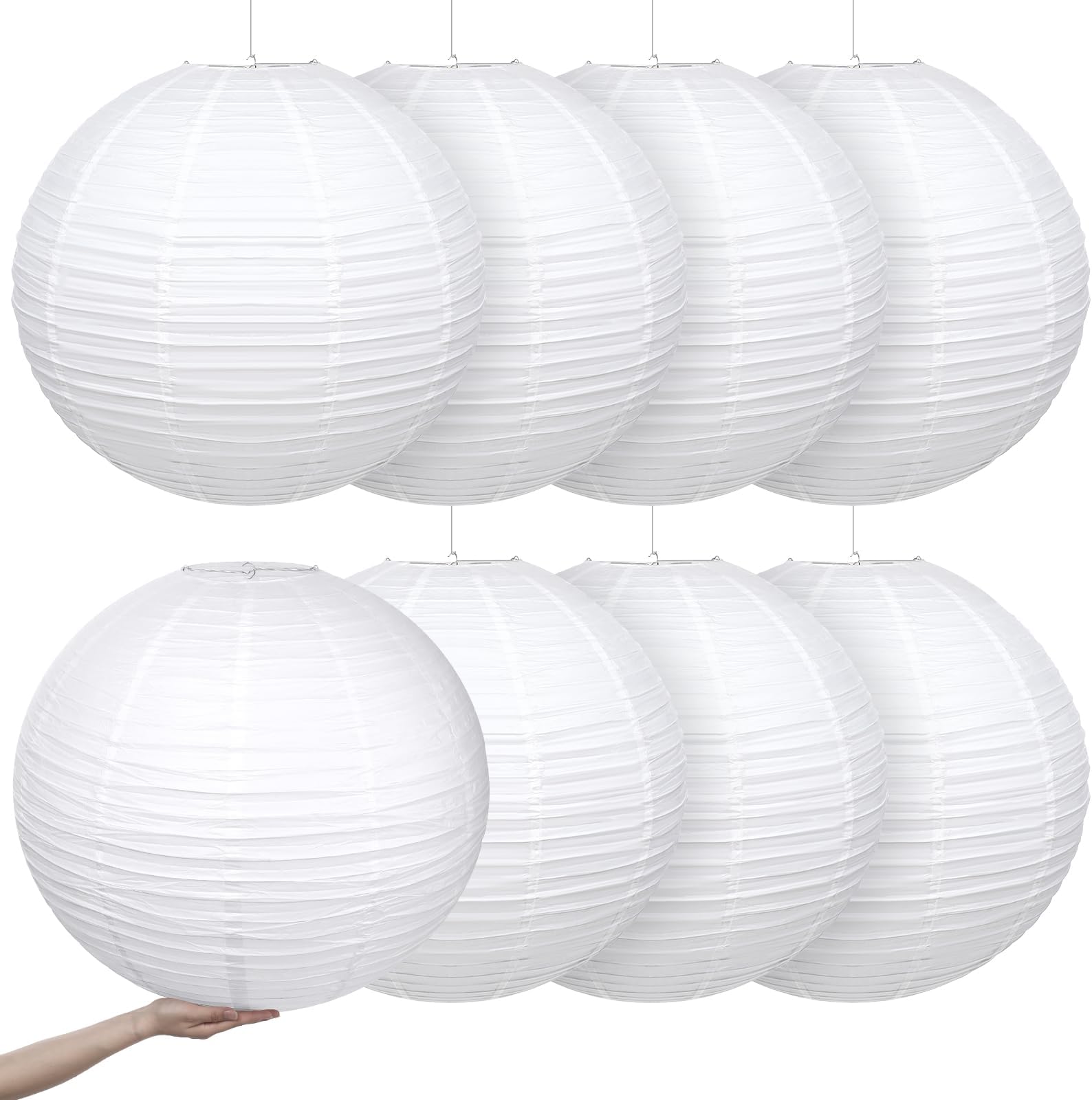 Henjjras White and Blue 2-tier Cloth Lamp Shade（15.7inch）Chinese ...