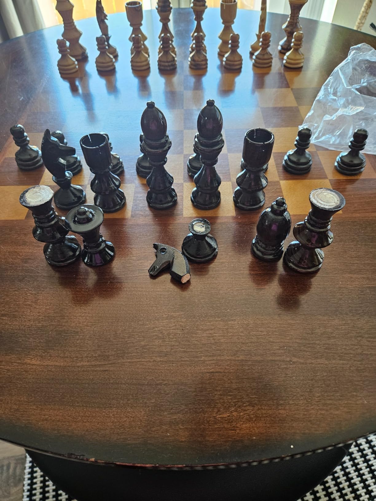 Amazon.com: Jerusalem Large Olive Wood Chess Set Pieces 5.2 : Toys & Games